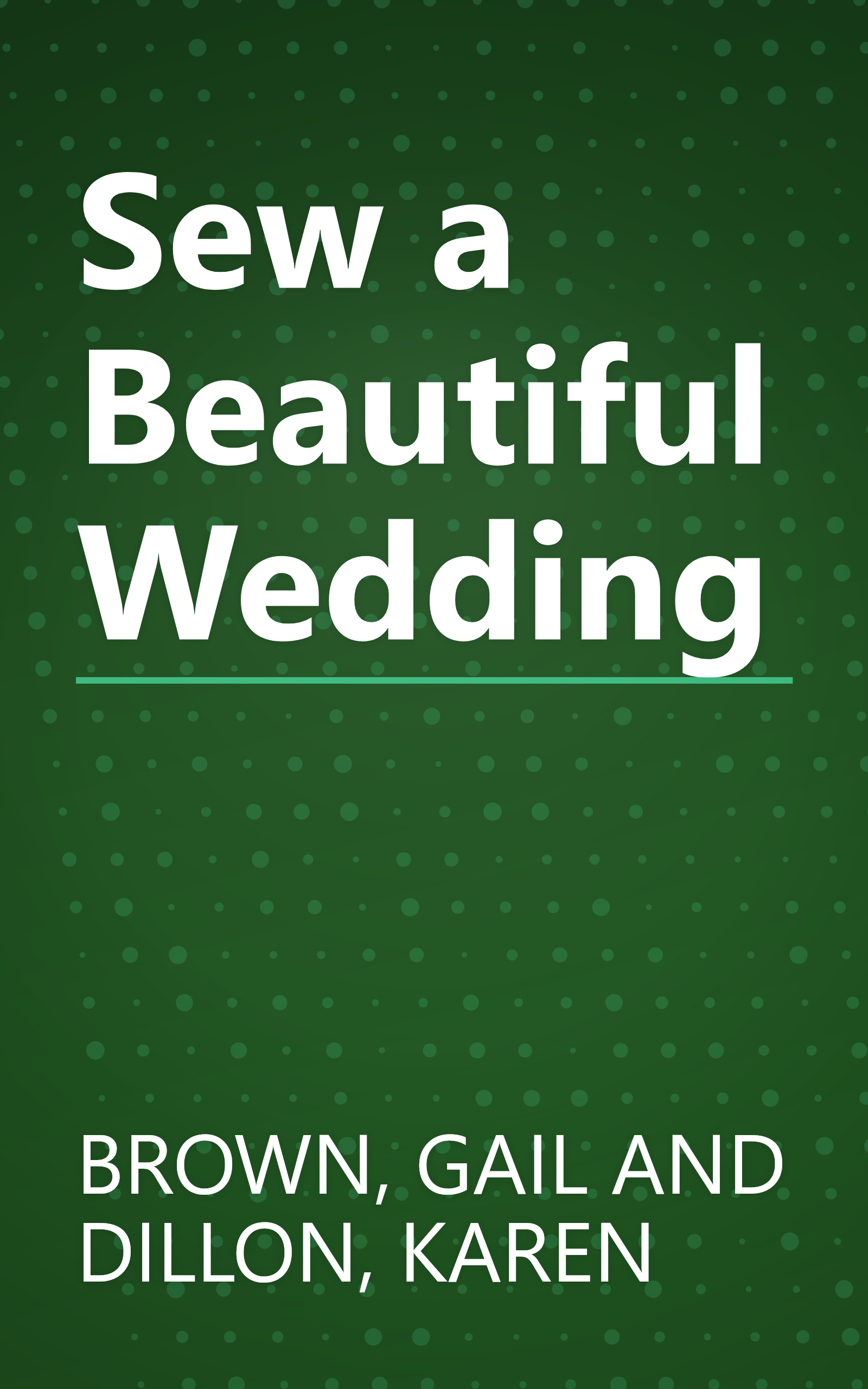 Sew a Beautiful Wedding book cover