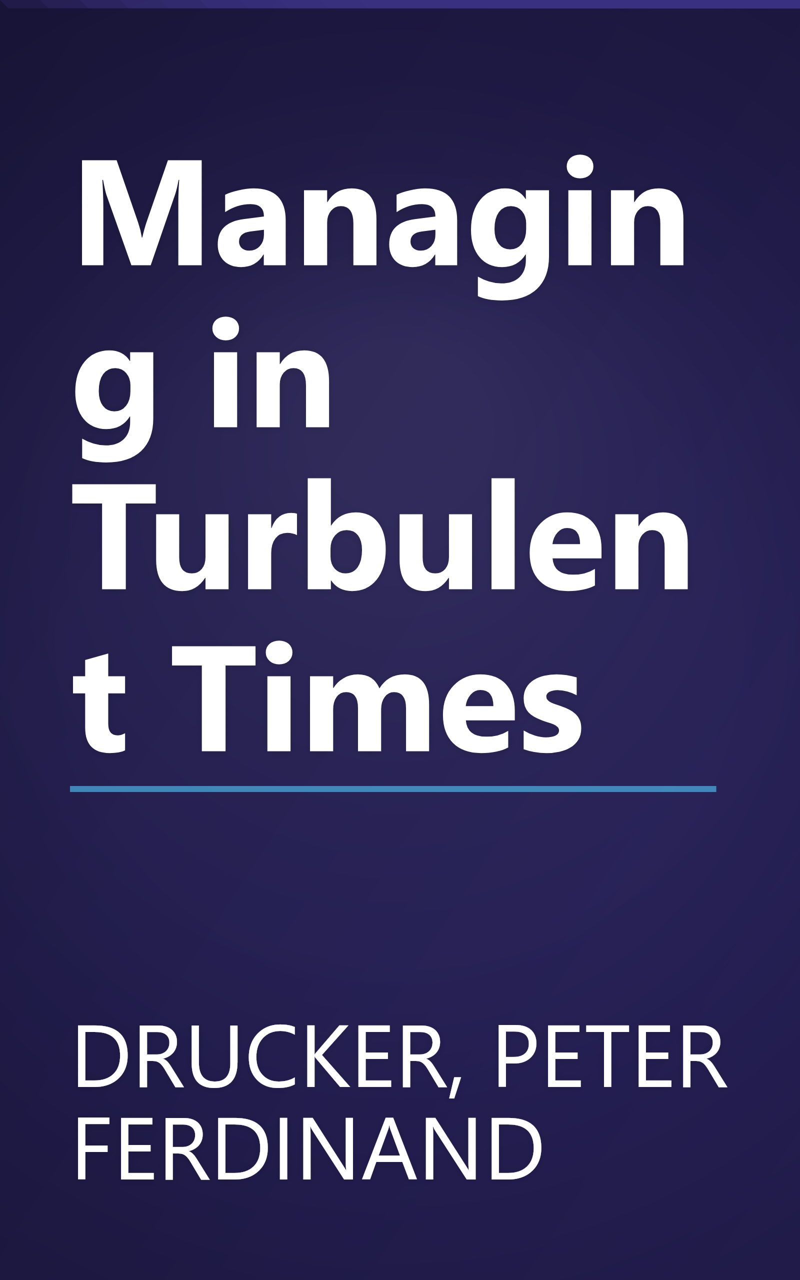 Managing in Turbulent Times book cover