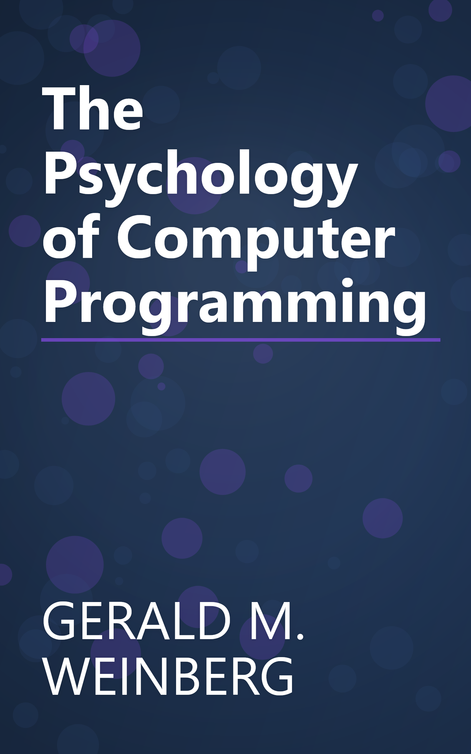 The Psychology of Computer Programming book cover
