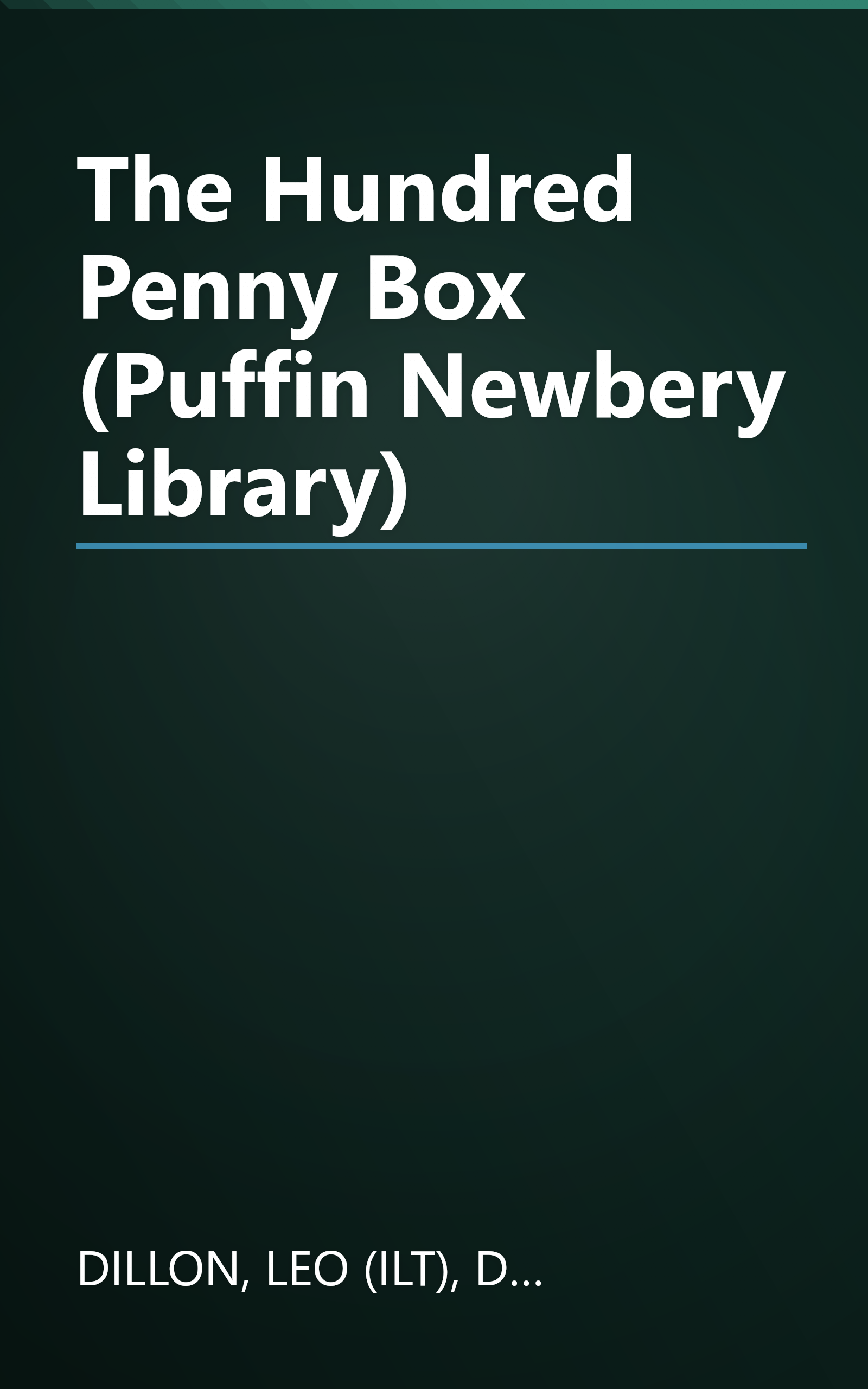 The Hundred Penny Box (Puffin Newbery Library) book cover