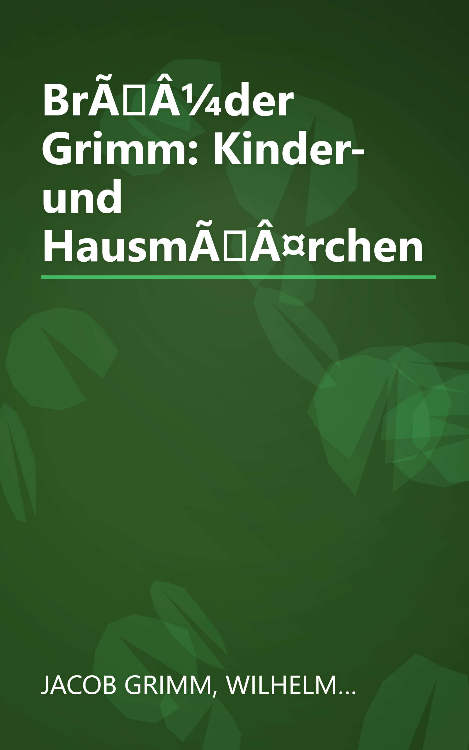 BrÃÂ¼der Grimm: Kinder- und HausmÃÂ¤rchen book cover