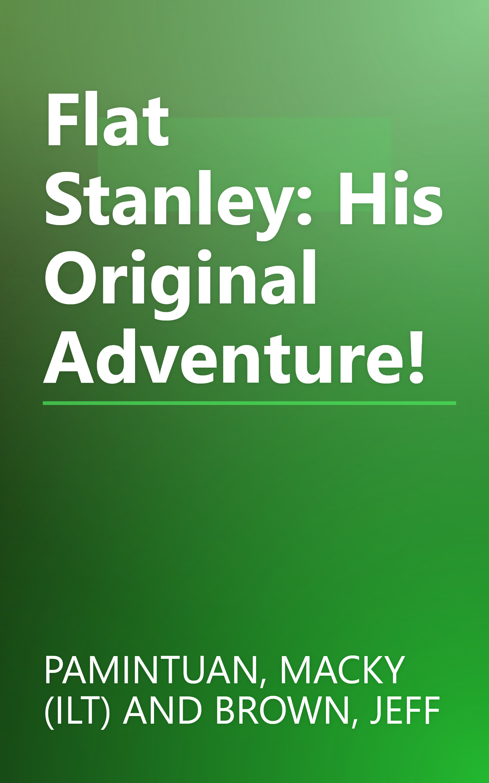 Flat Stanley: His Original Adventure! book cover