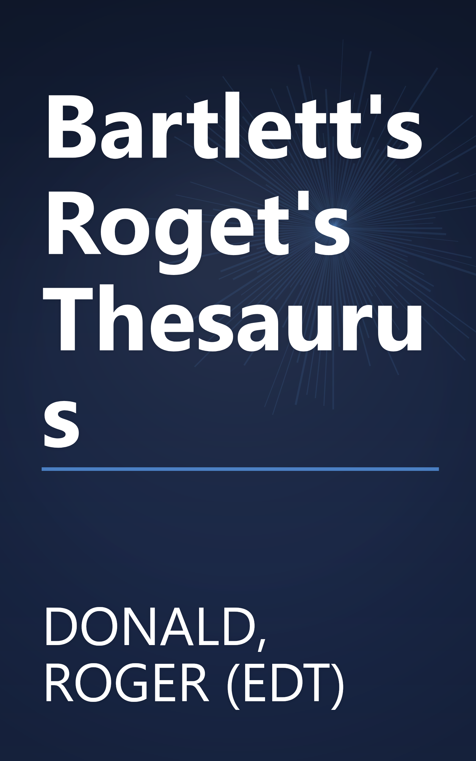 Bartlett's Roget's Thesaurus book cover