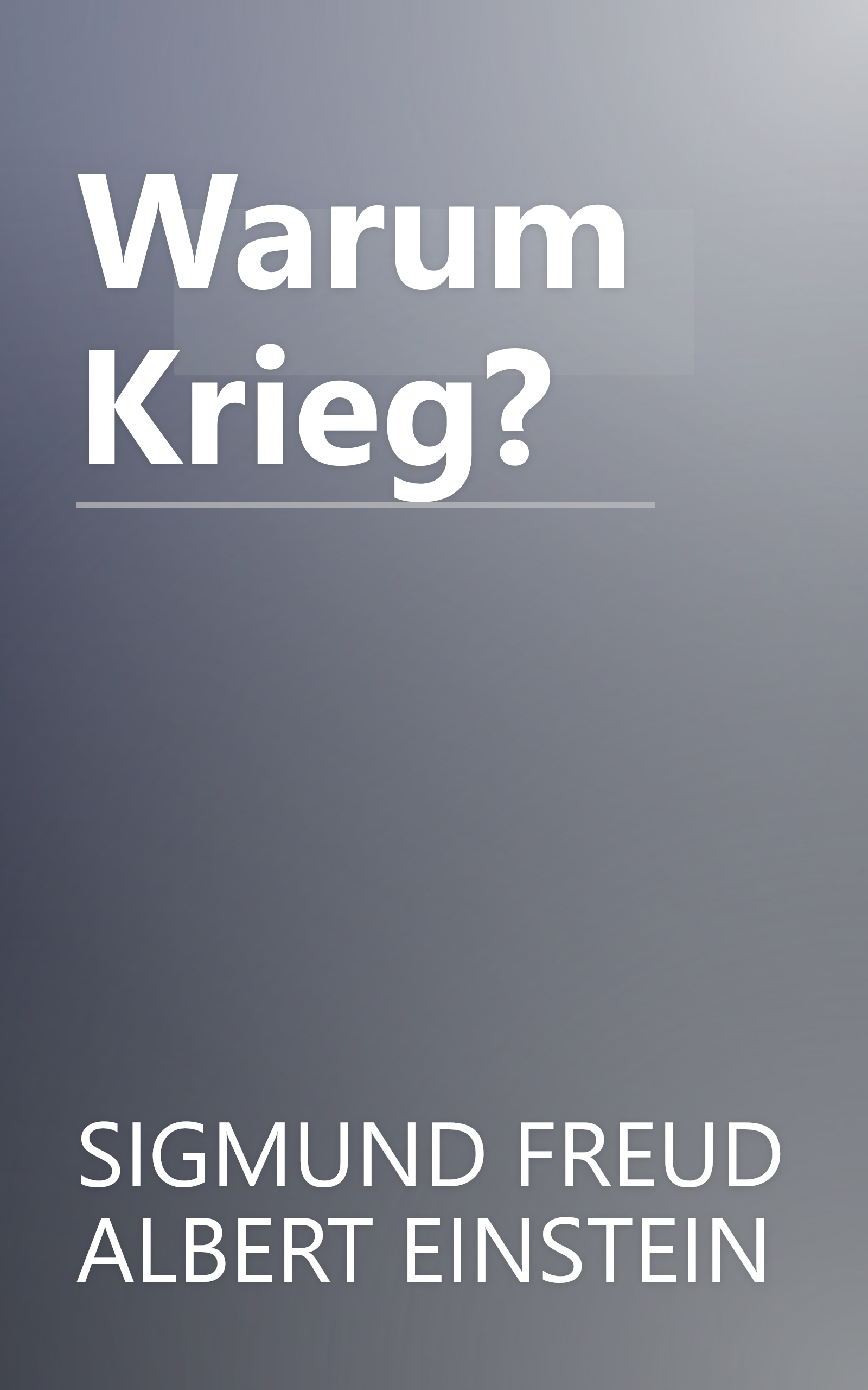 Warum Krieg? book cover