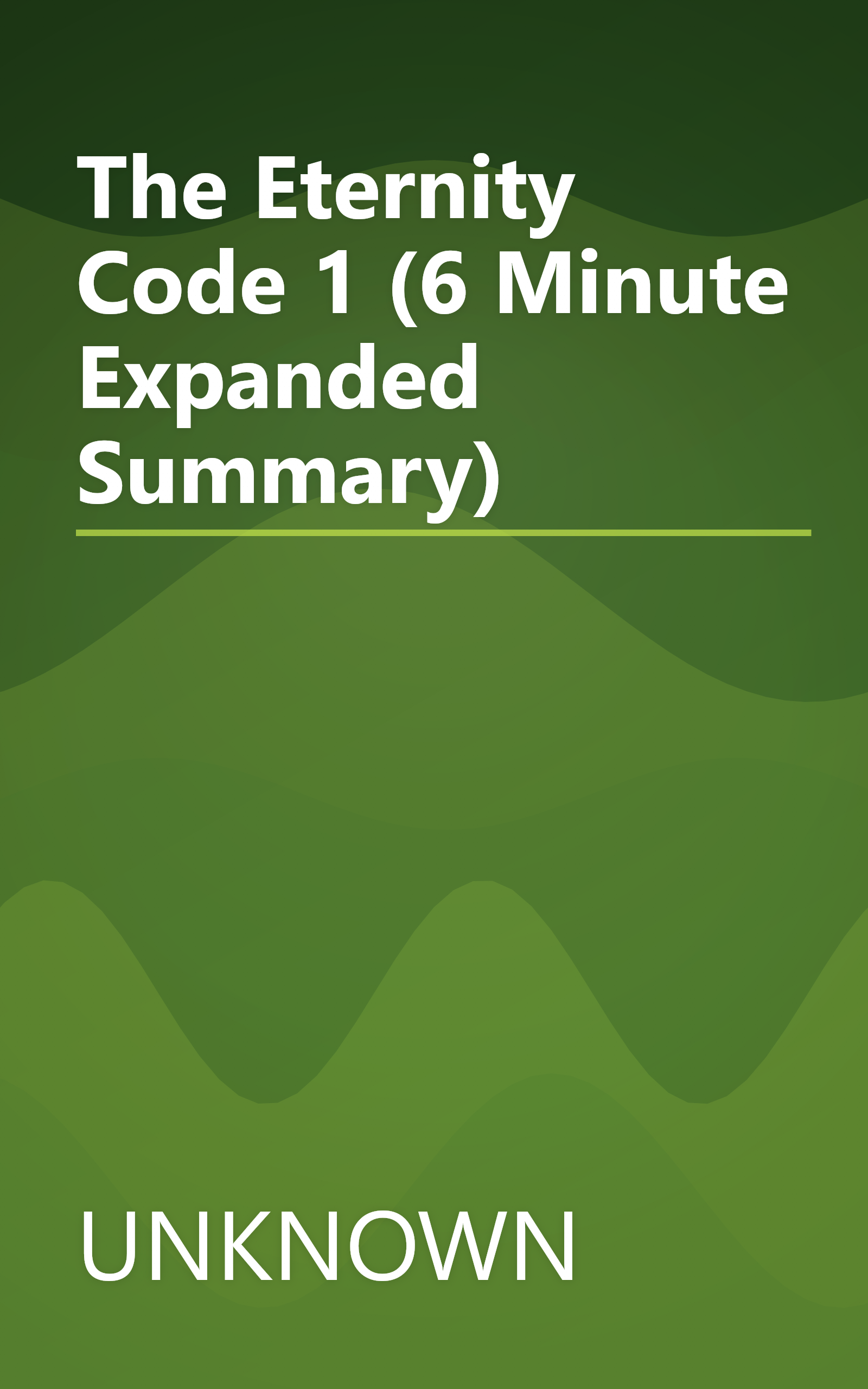 The Eternity Code 1 (6 Minute   Expanded Summary) book cover