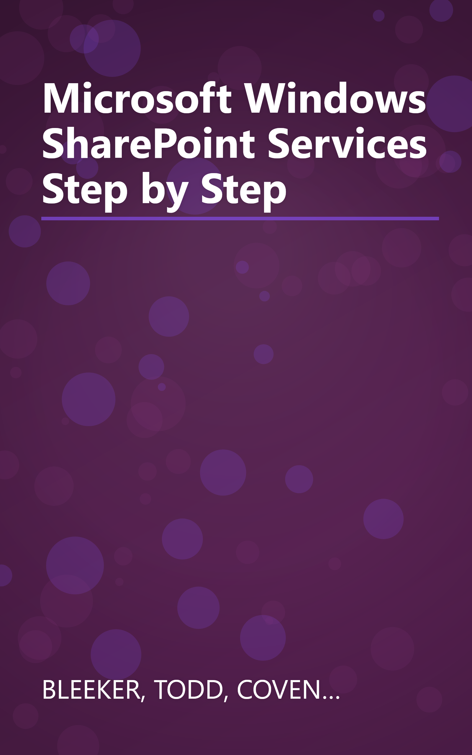 Microsoft Windows SharePoint Services Step by Step book cover