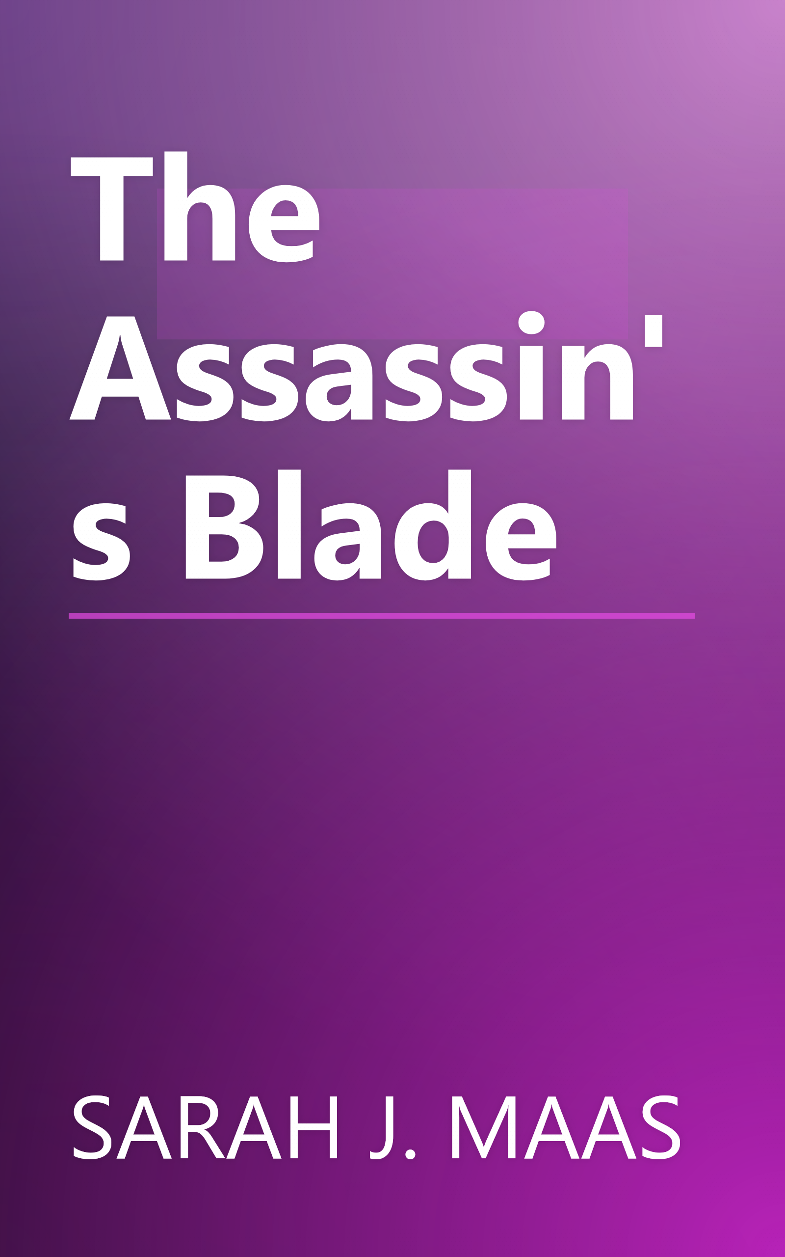 The Assassin's Blade book cover