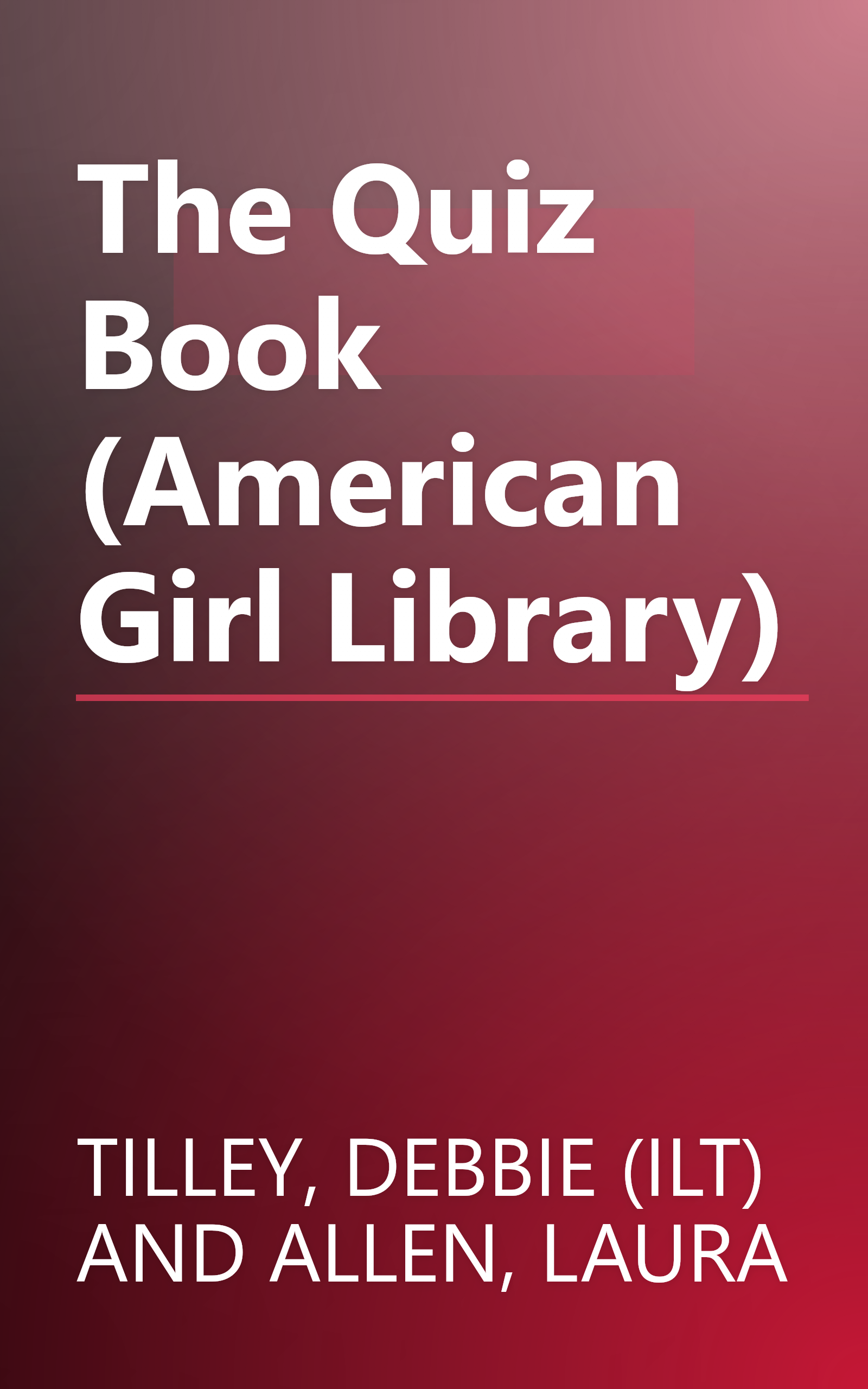 The Quiz Book (American Girl Library) book cover