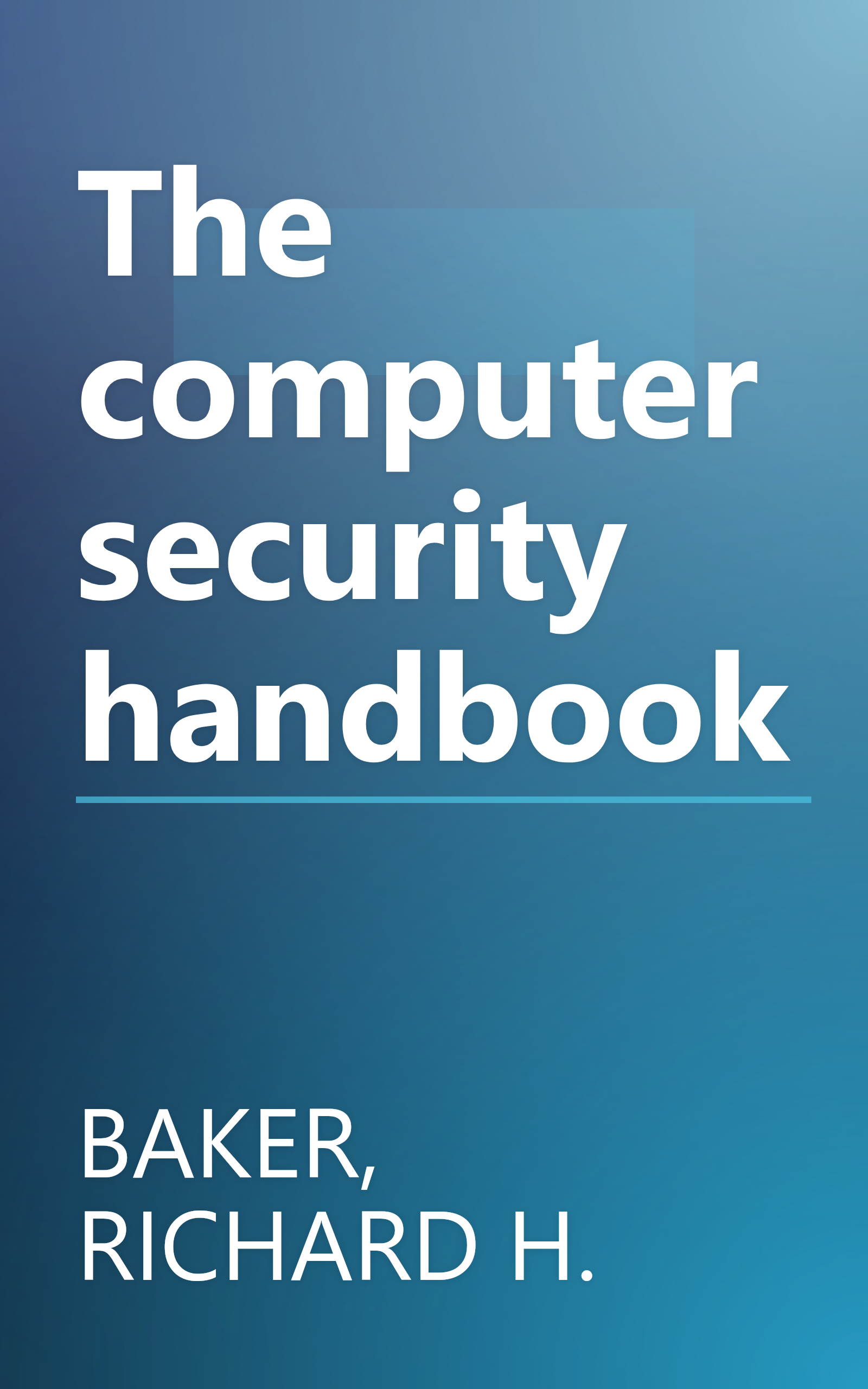 The computer security handbook book cover