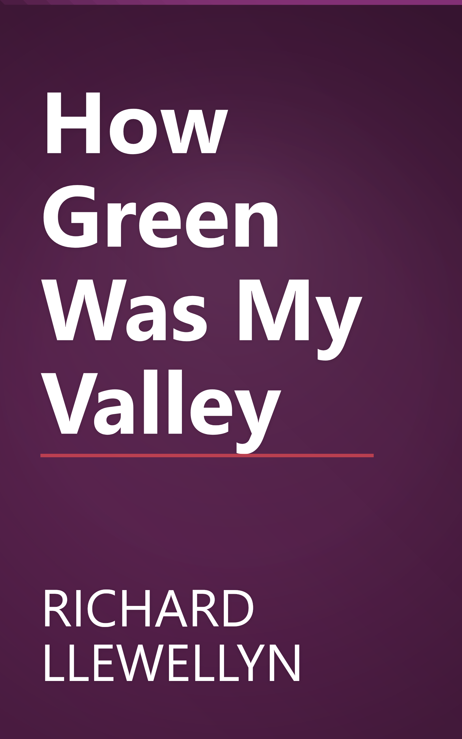 How Green Was My Valley book cover