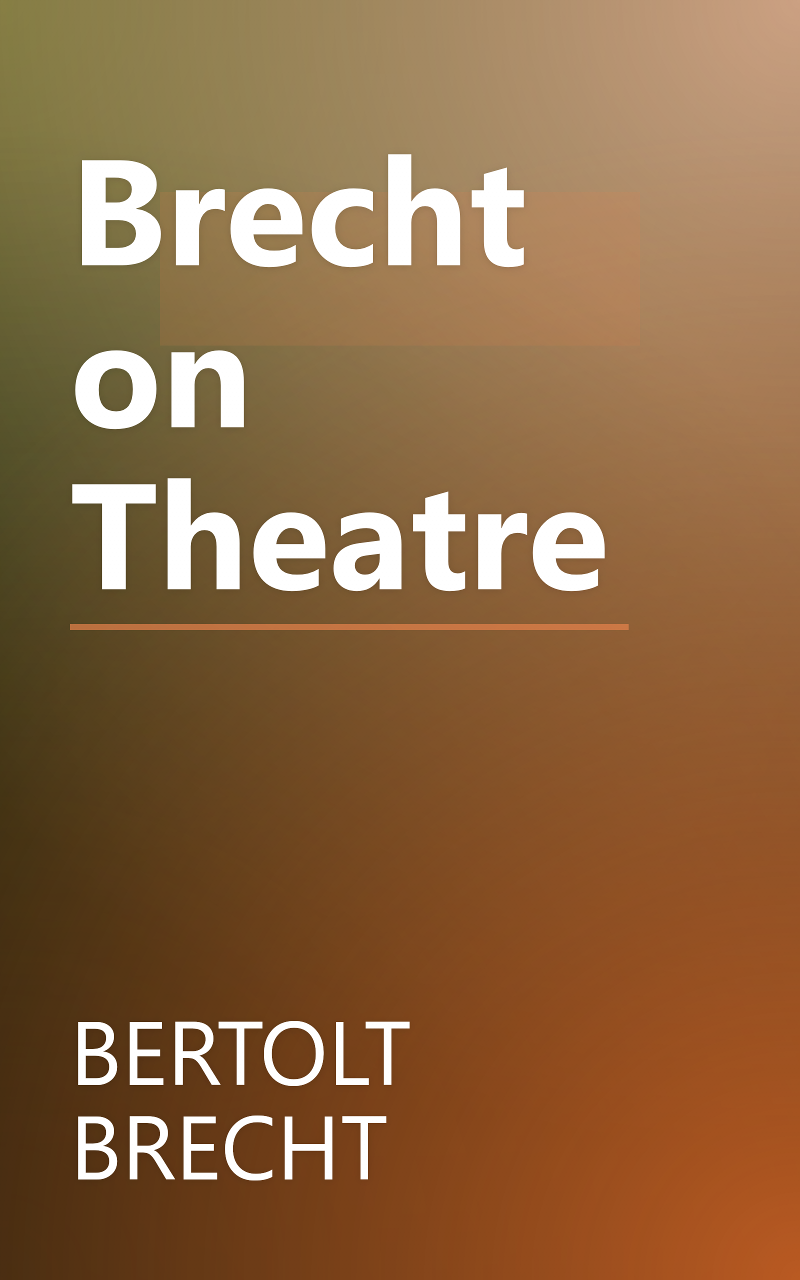 Brecht on Theatre book cover