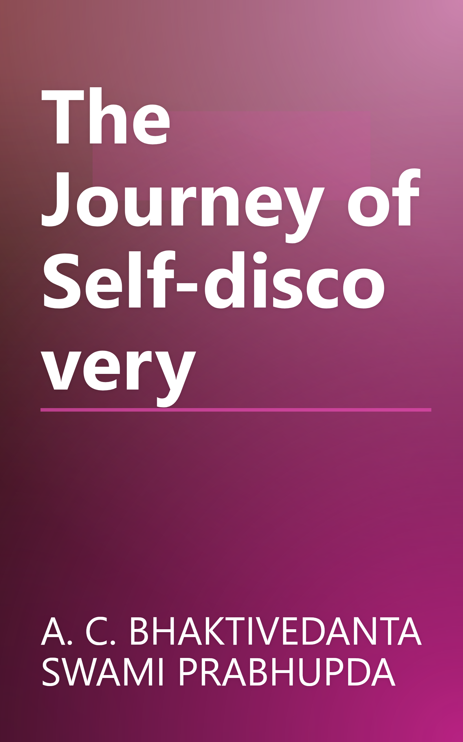 The Journey of Self-discovery book cover