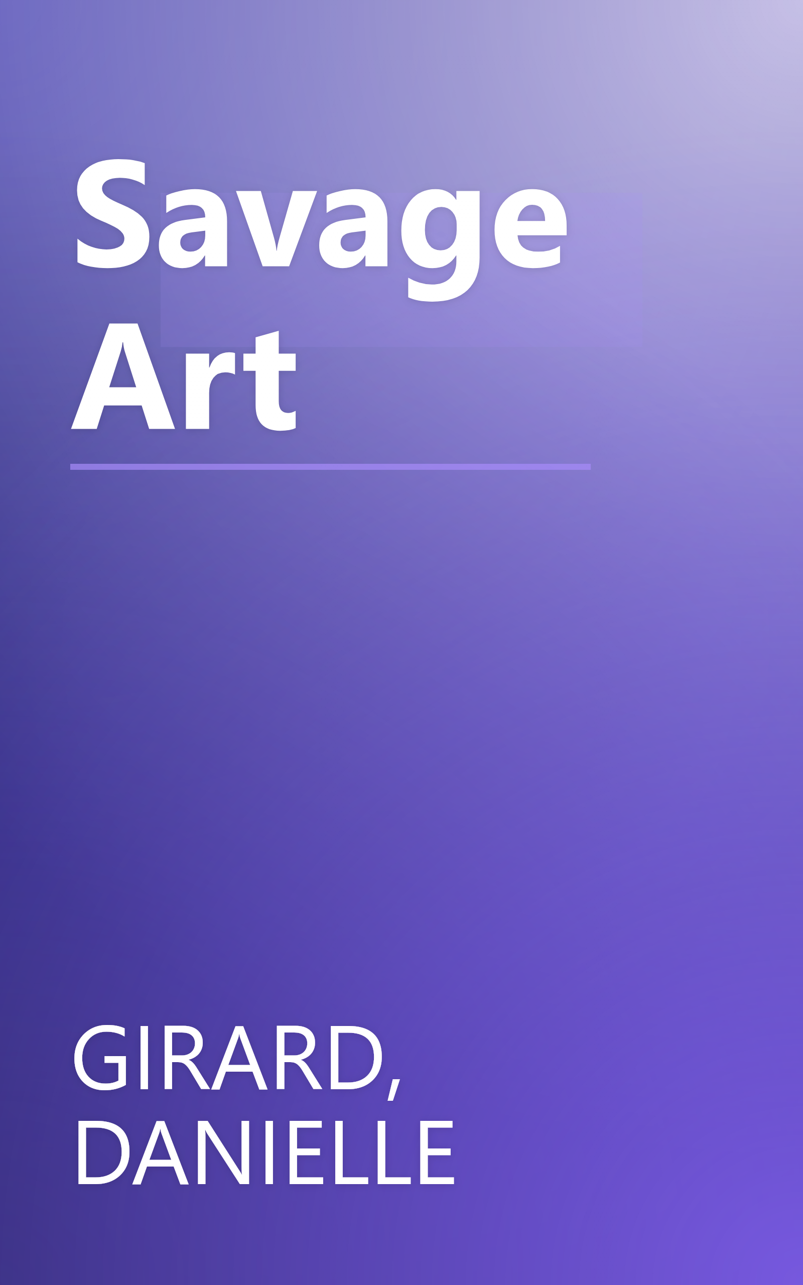 Savage Art book cover