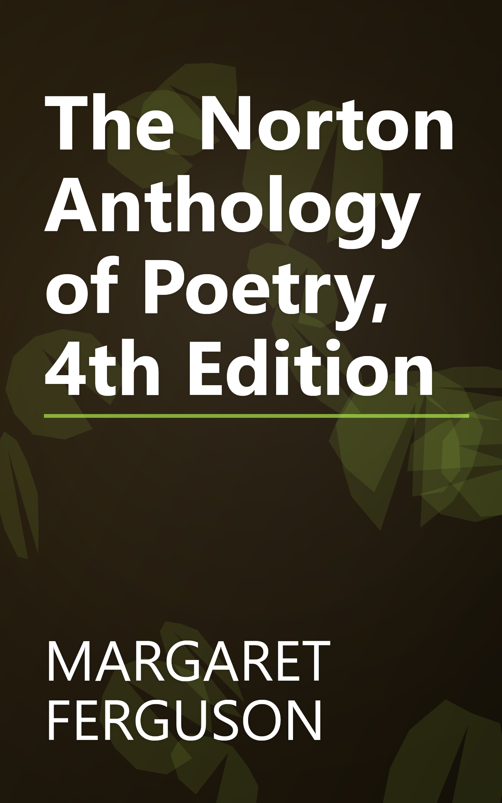 The Norton Anthology of Poetry, 4th Edition book cover