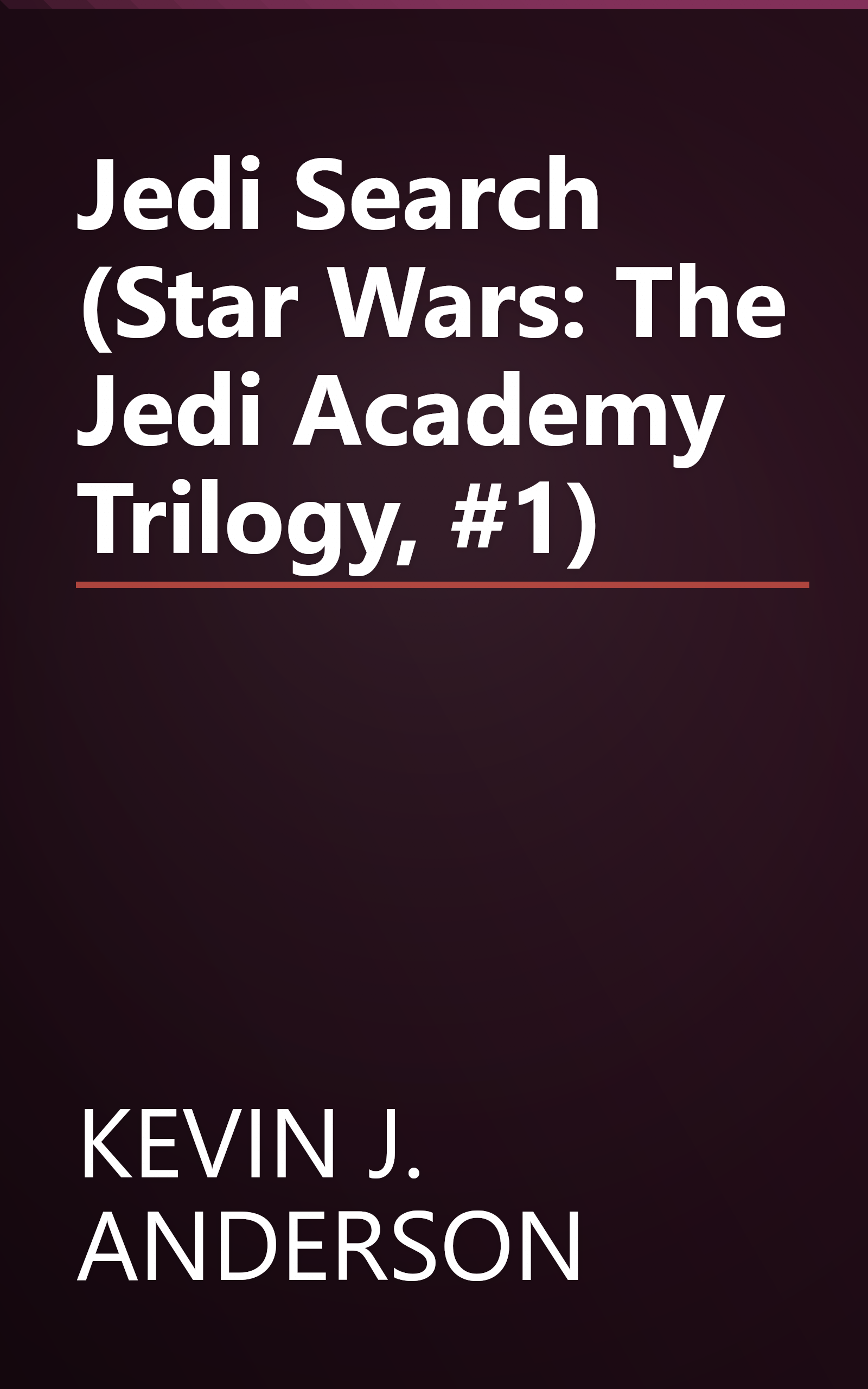 Jedi Search (Star Wars: The Jedi Academy Trilogy, #1) book cover