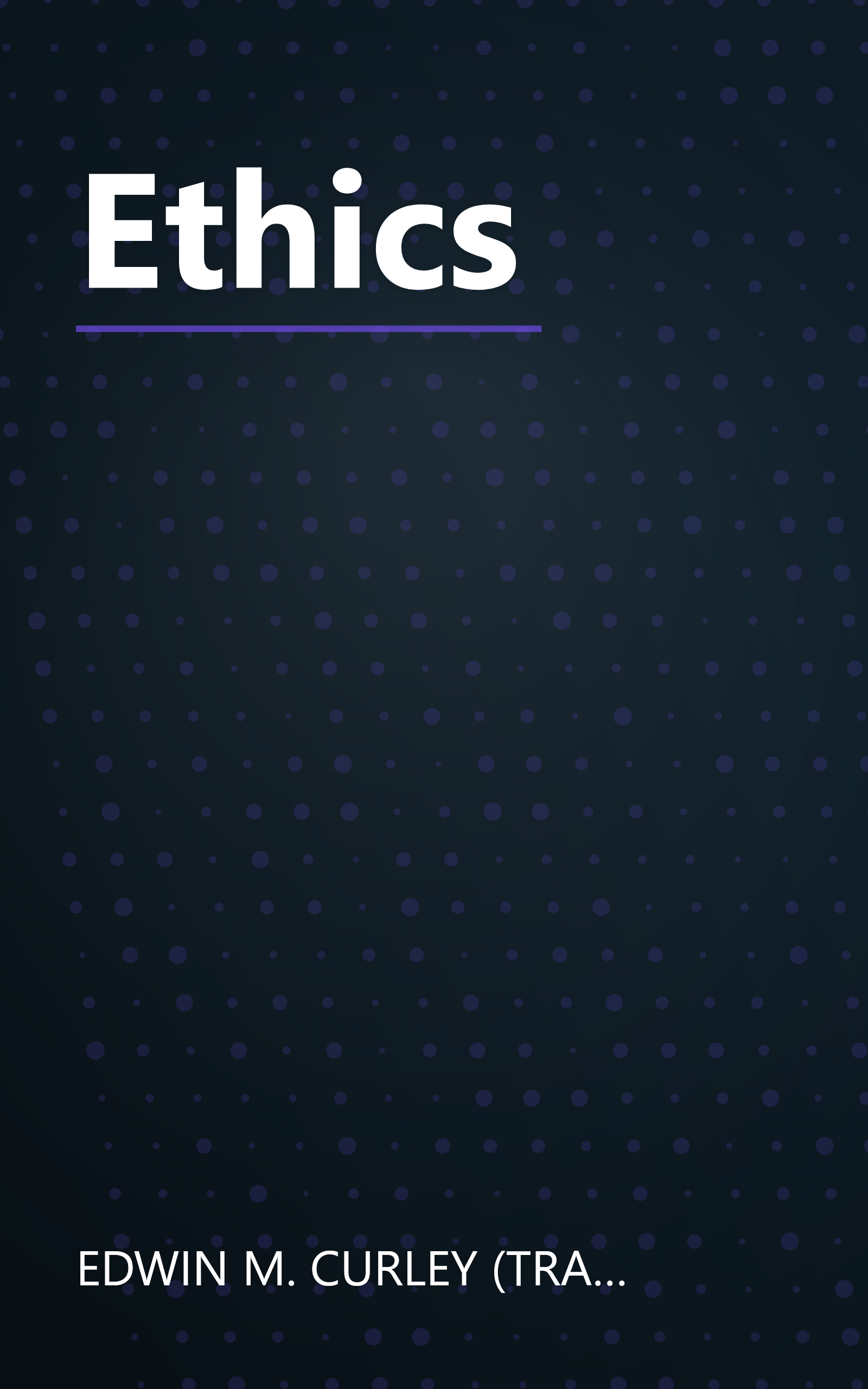 Ethics book cover