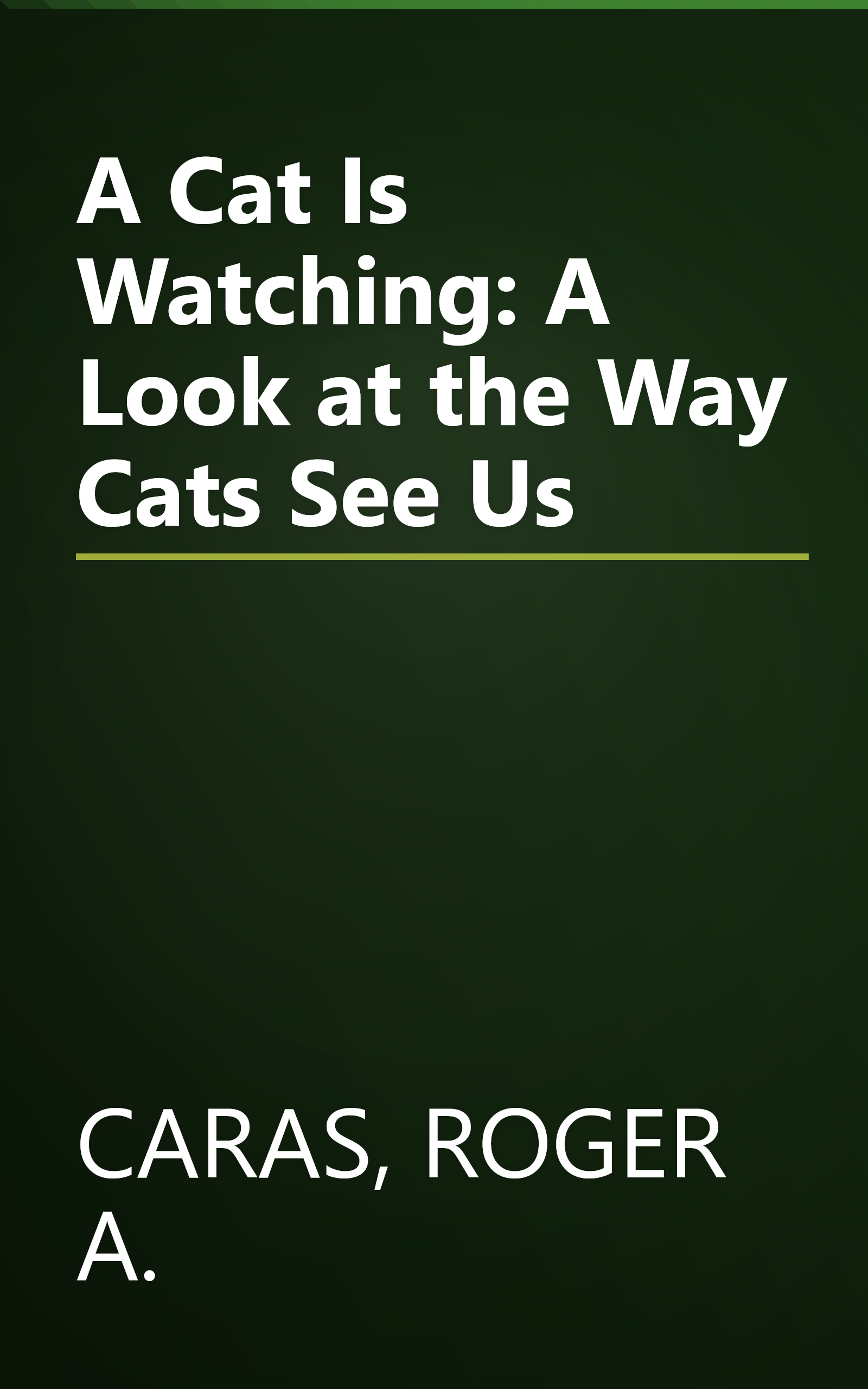 A Cat Is Watching: A Look at the Way Cats See Us book cover