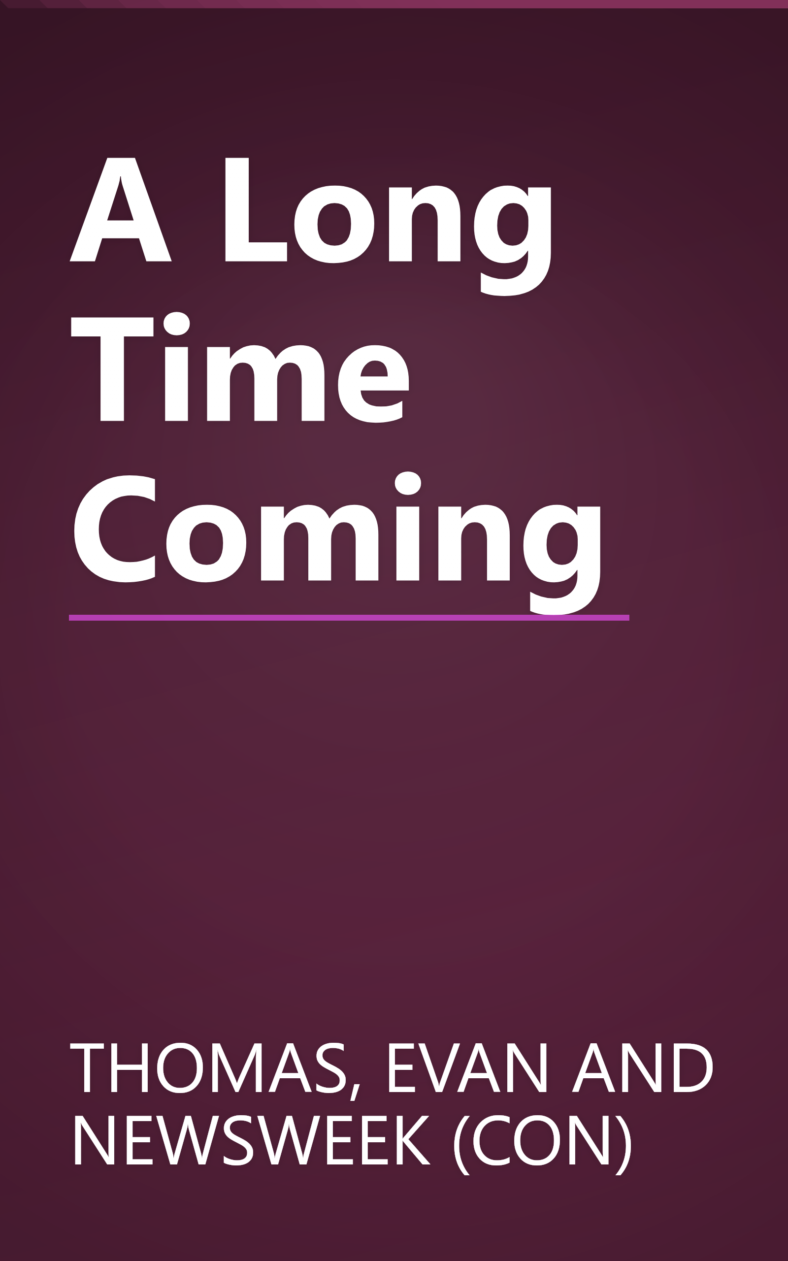 A Long Time Coming book cover