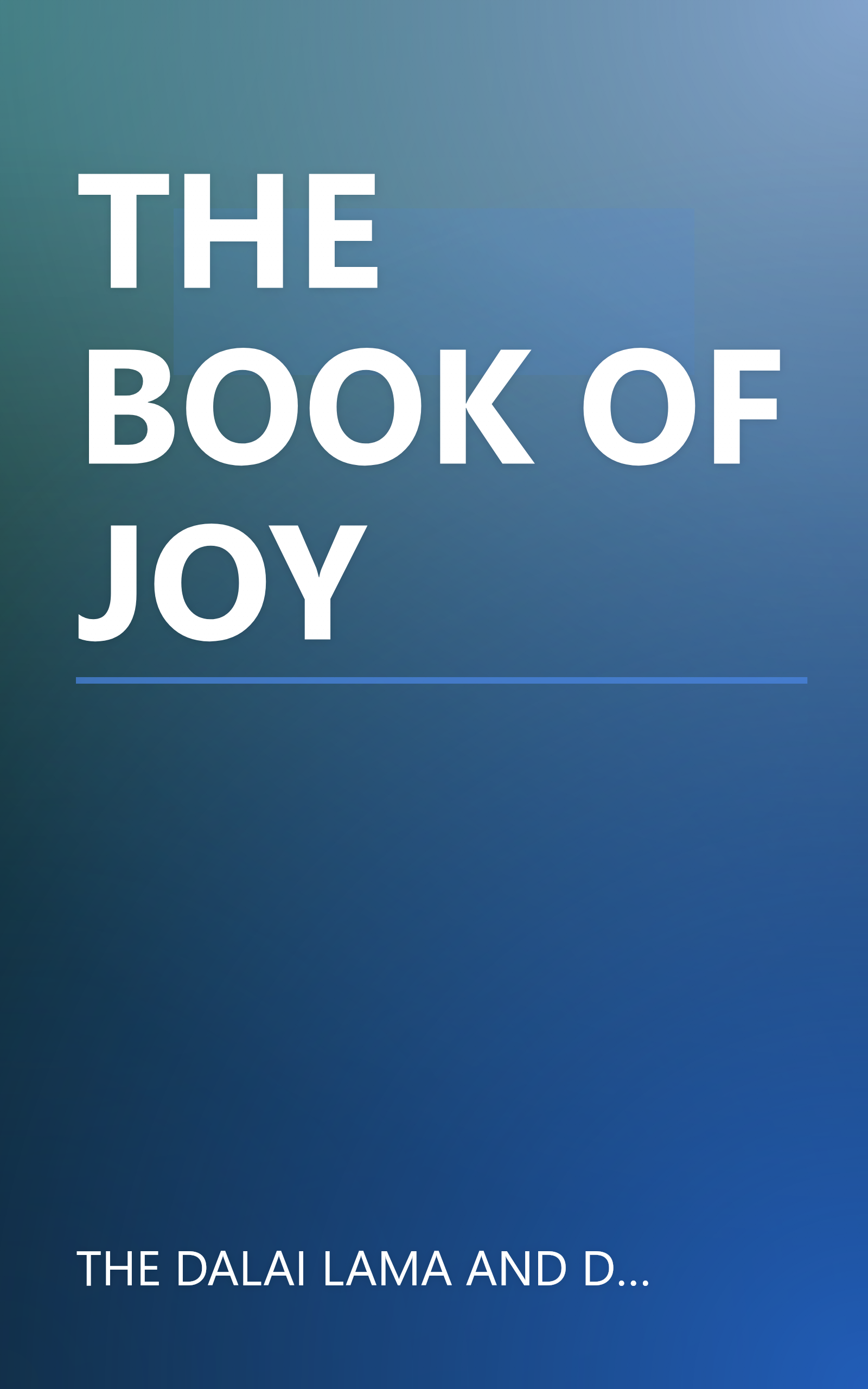 THE BOOK OF JOY book cover