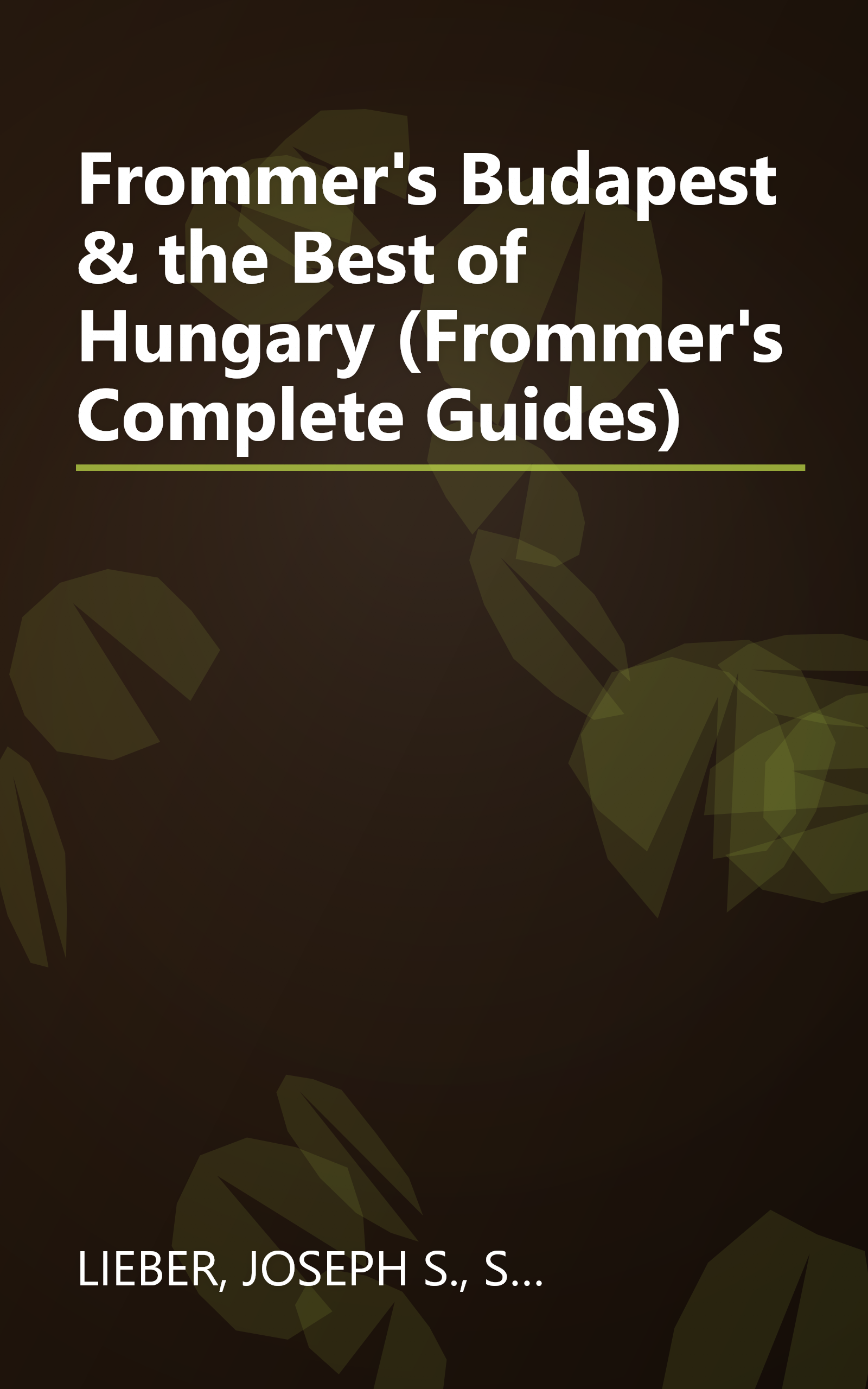 Frommer's Budapest & the Best of Hungary (Frommer's Complete Guides) book cover
