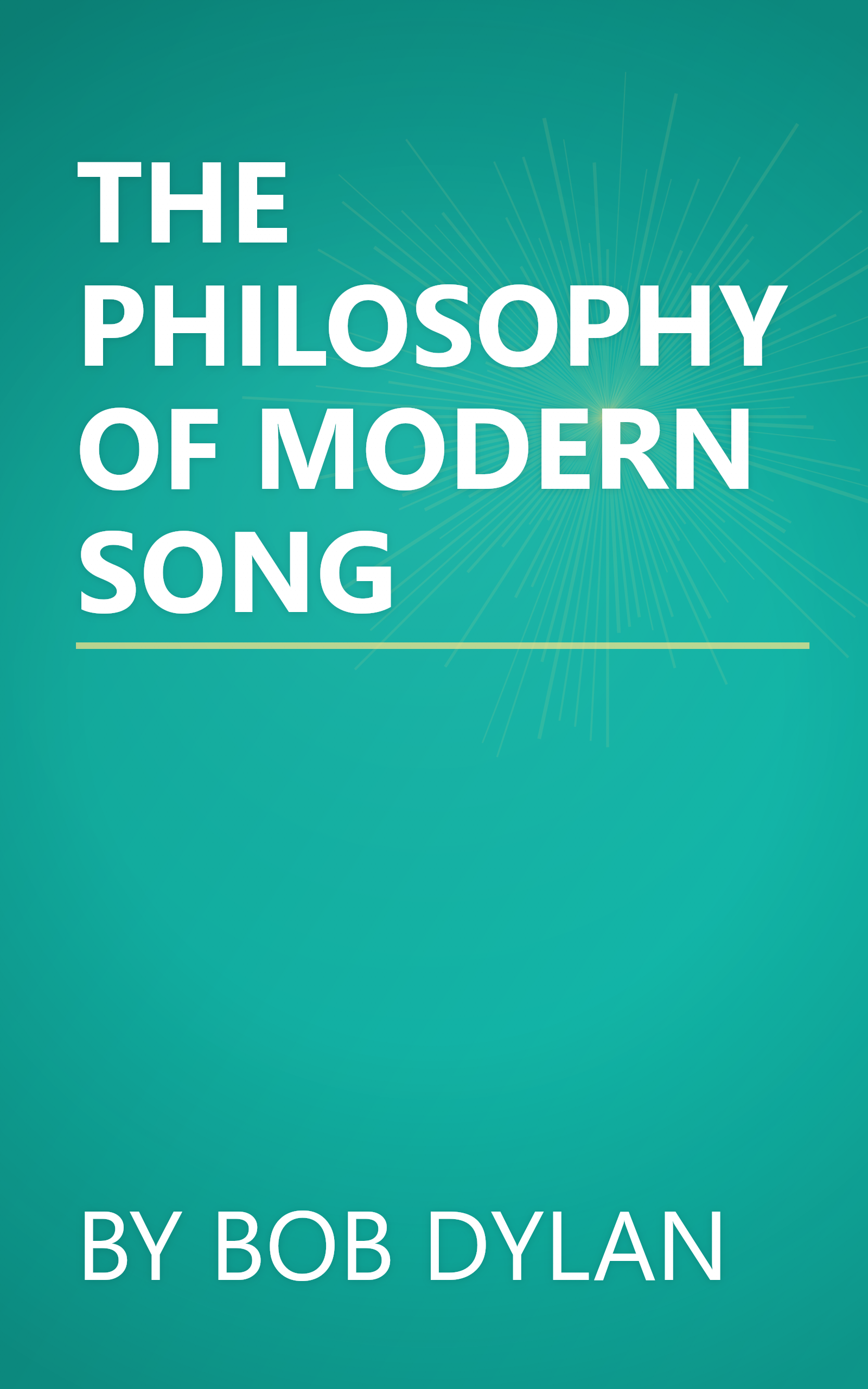 THE PHILOSOPHY OF MODERN SONG book cover