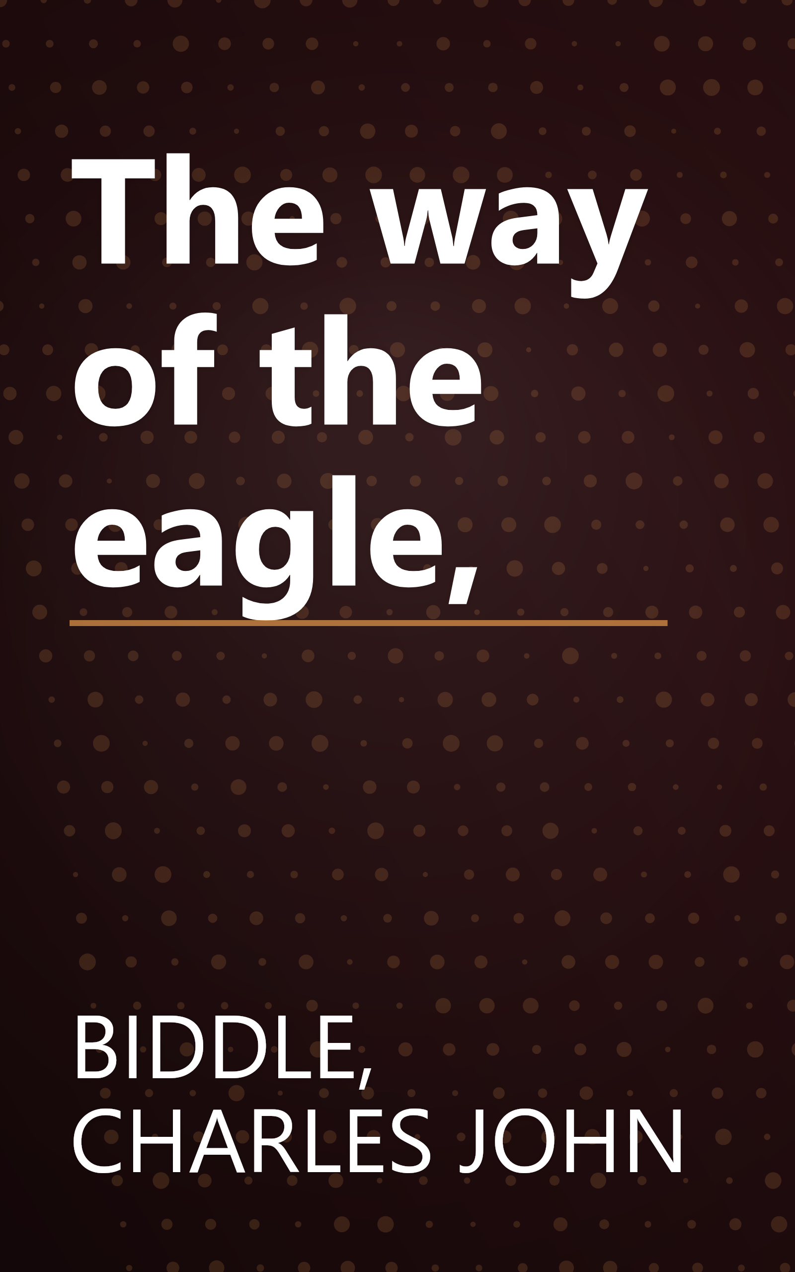 The way of the eagle, book cover