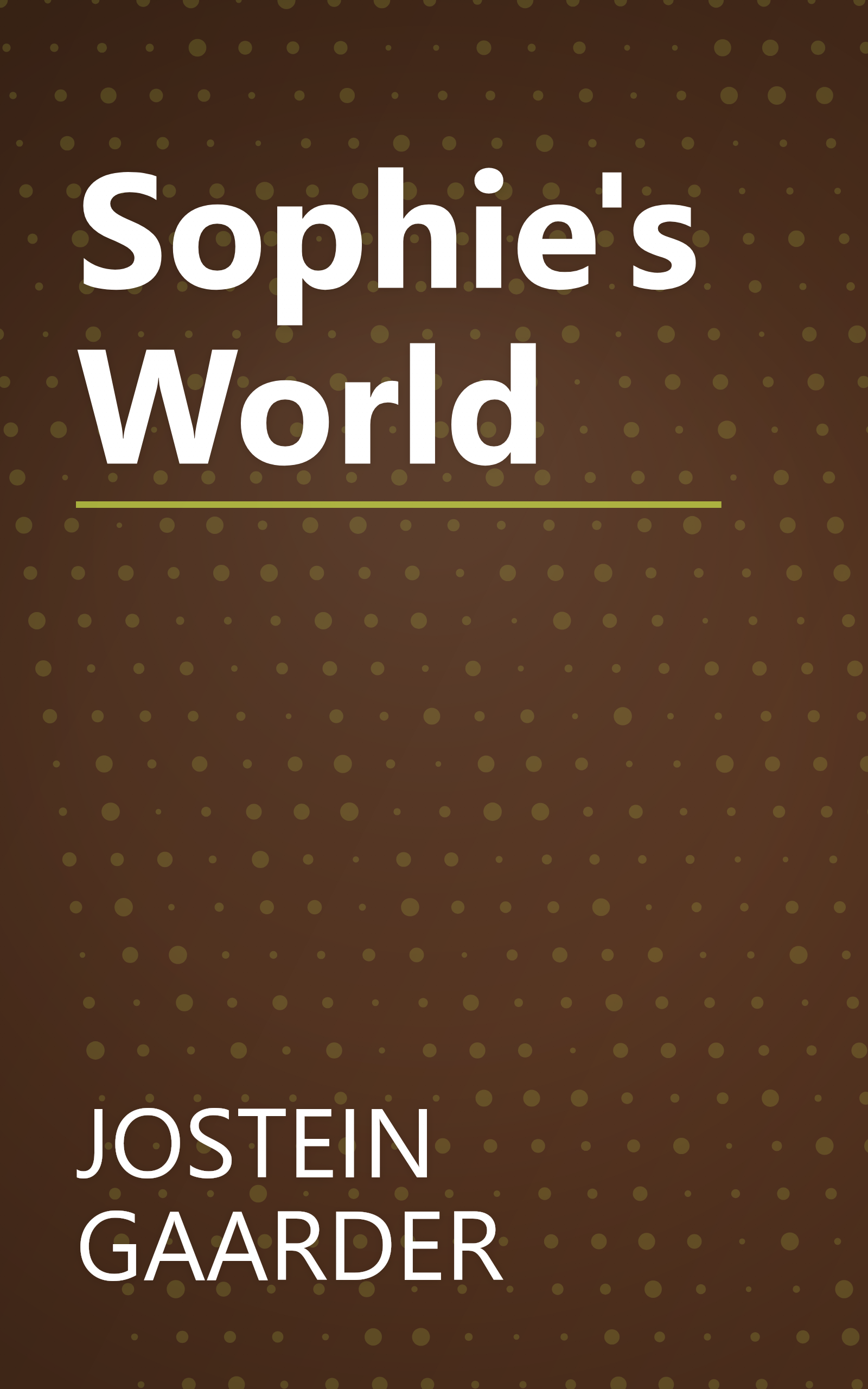 Sophie's World book cover