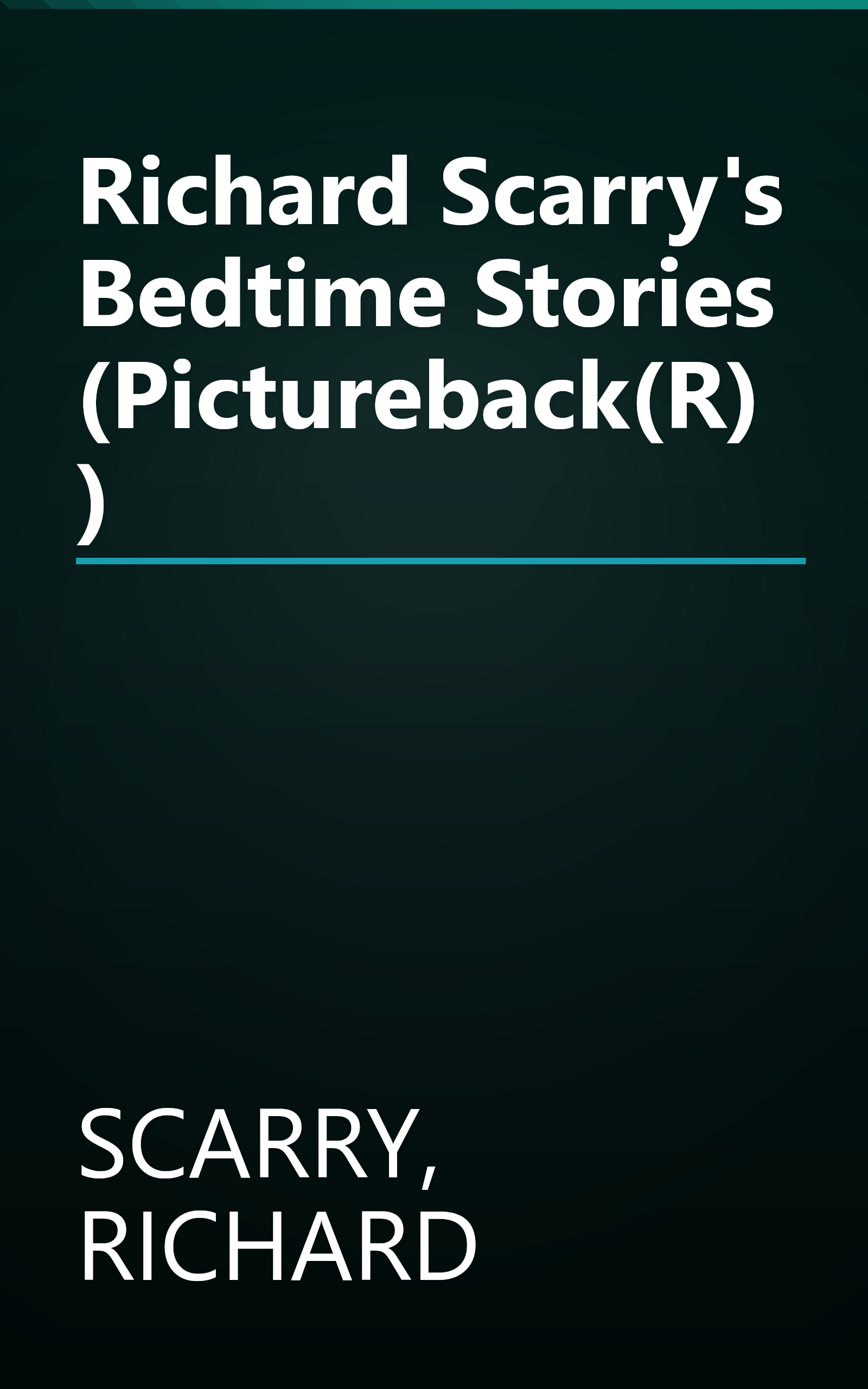 Richard Scarry's Bedtime Stories (Pictureback(R)) book cover