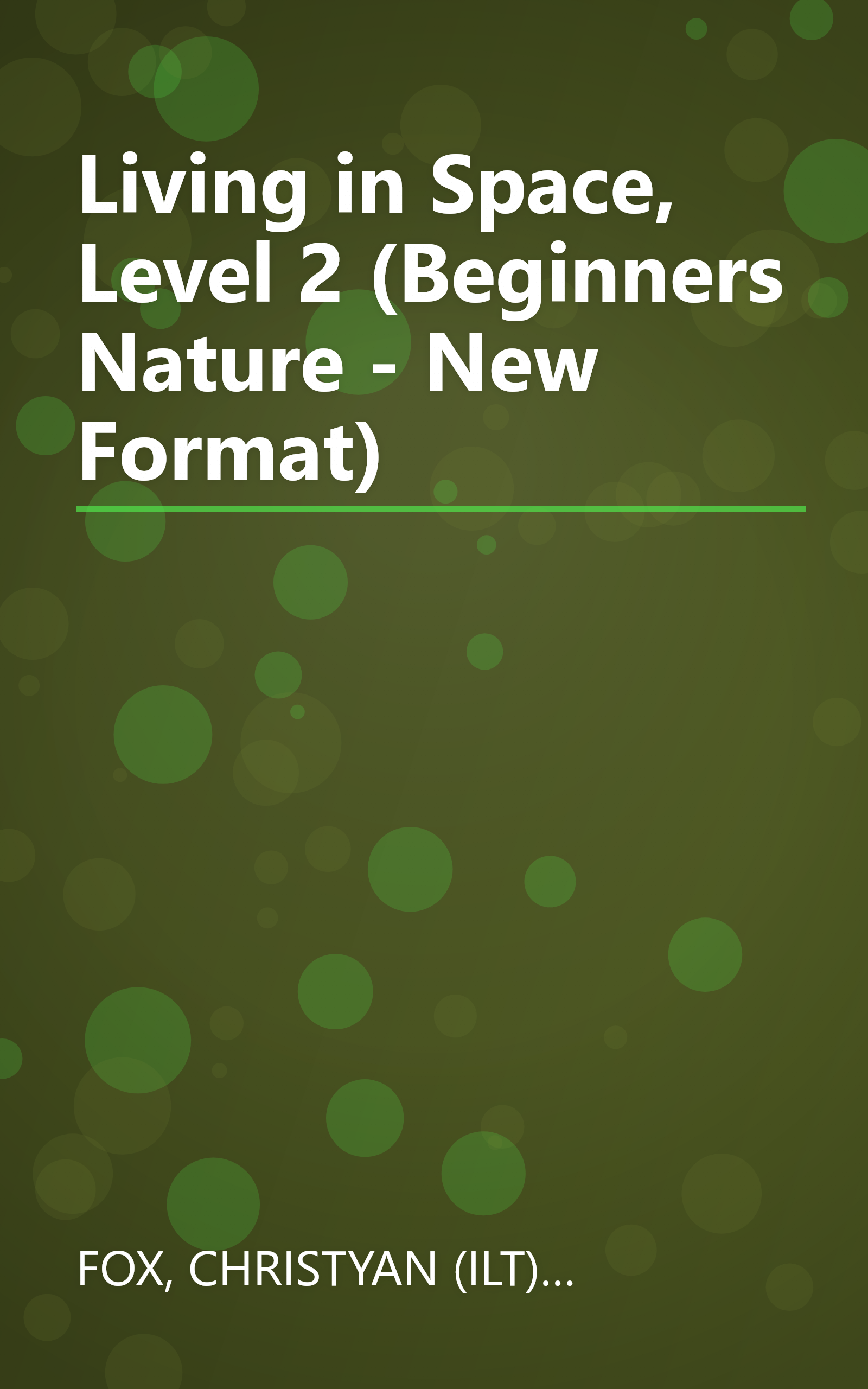Living in Space, Level 2 (Beginners Nature - New Format) book cover
