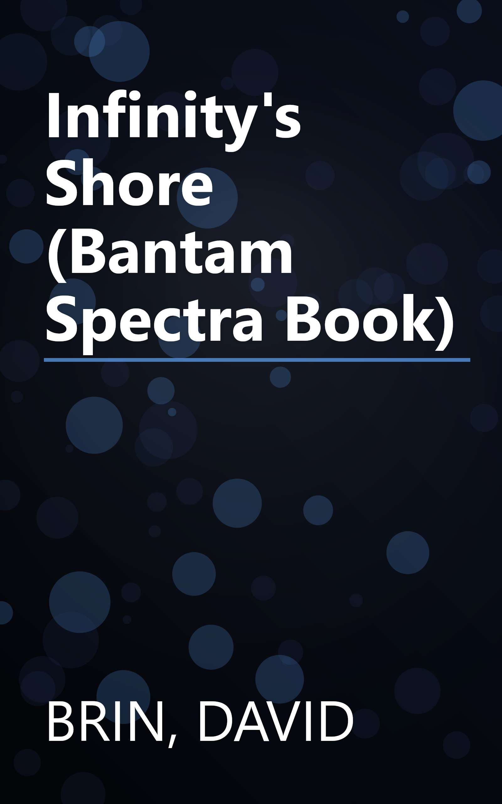 Infinity's Shore (Bantam Spectra Book) book cover