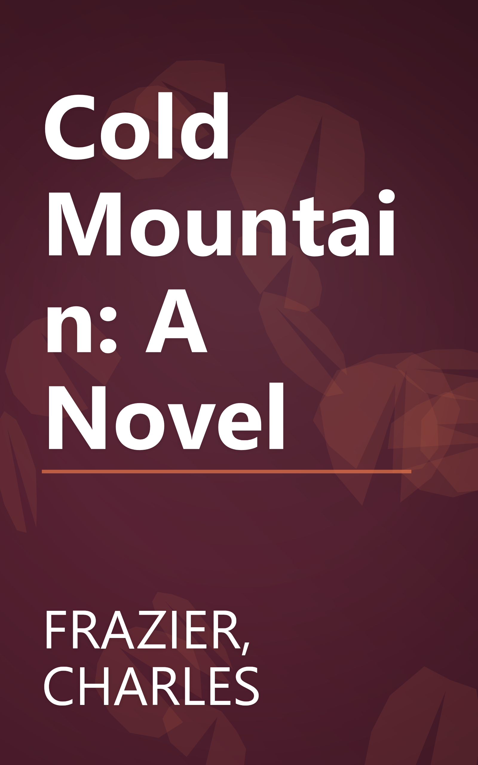 Cold Mountain: A Novel book cover