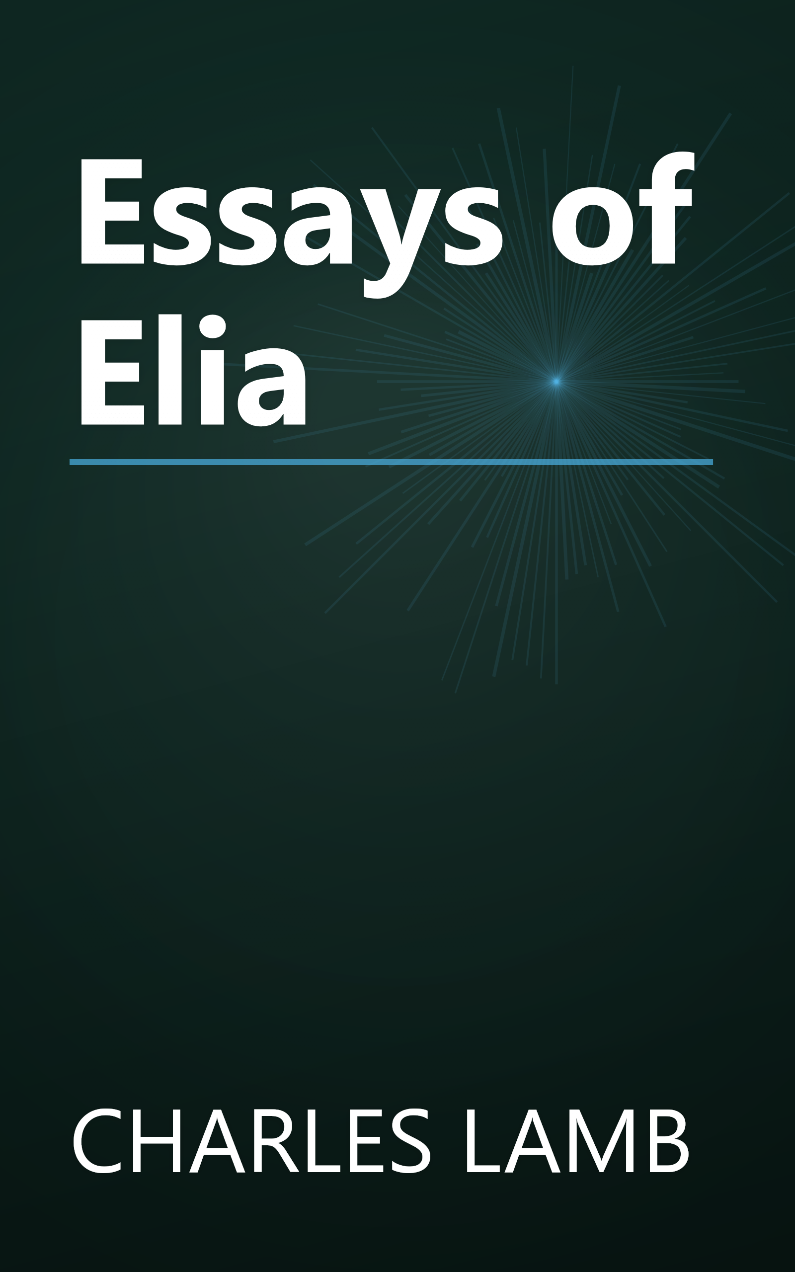 Essays of Elia book cover