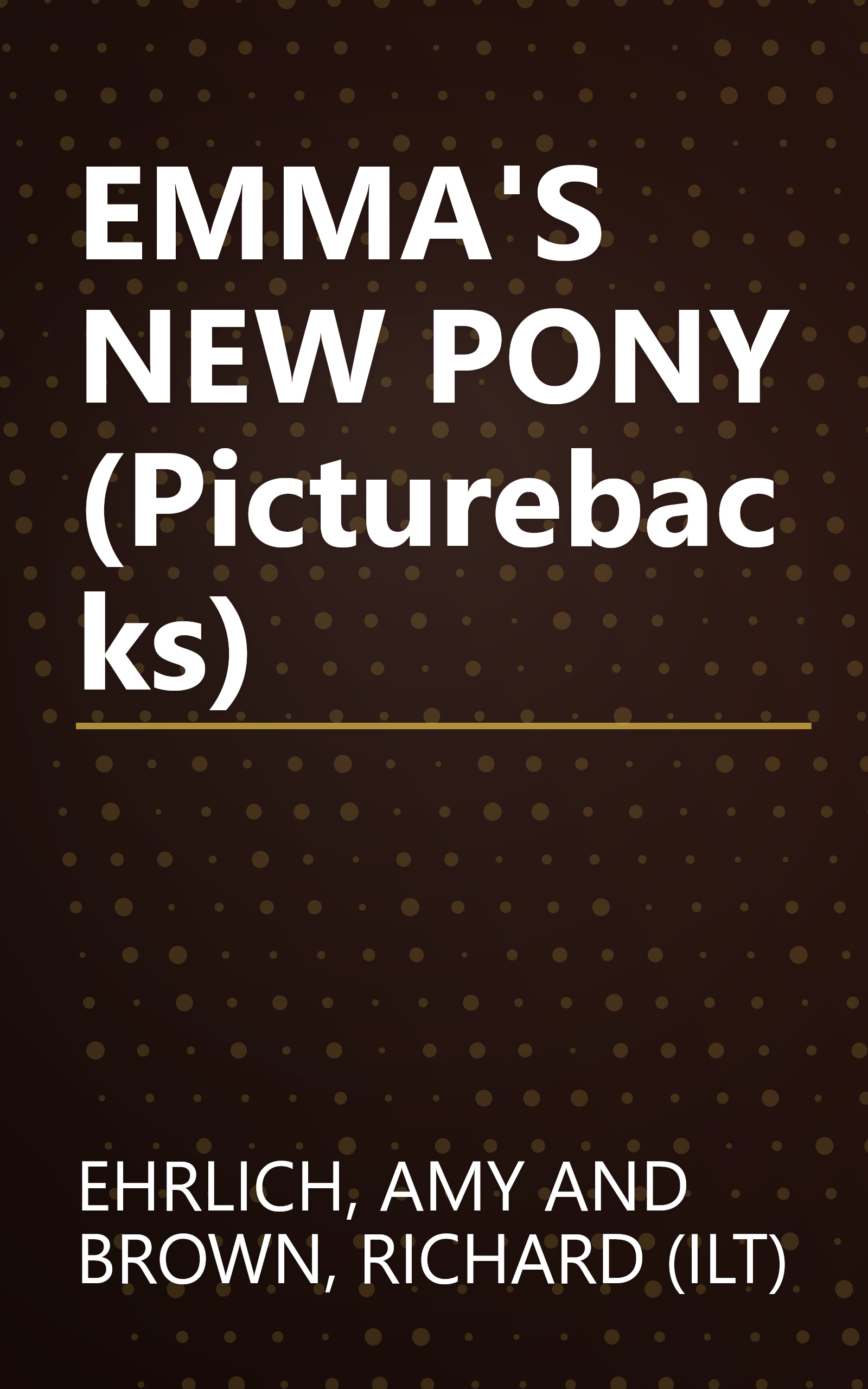 EMMA'S NEW PONY (Picturebacks) book cover