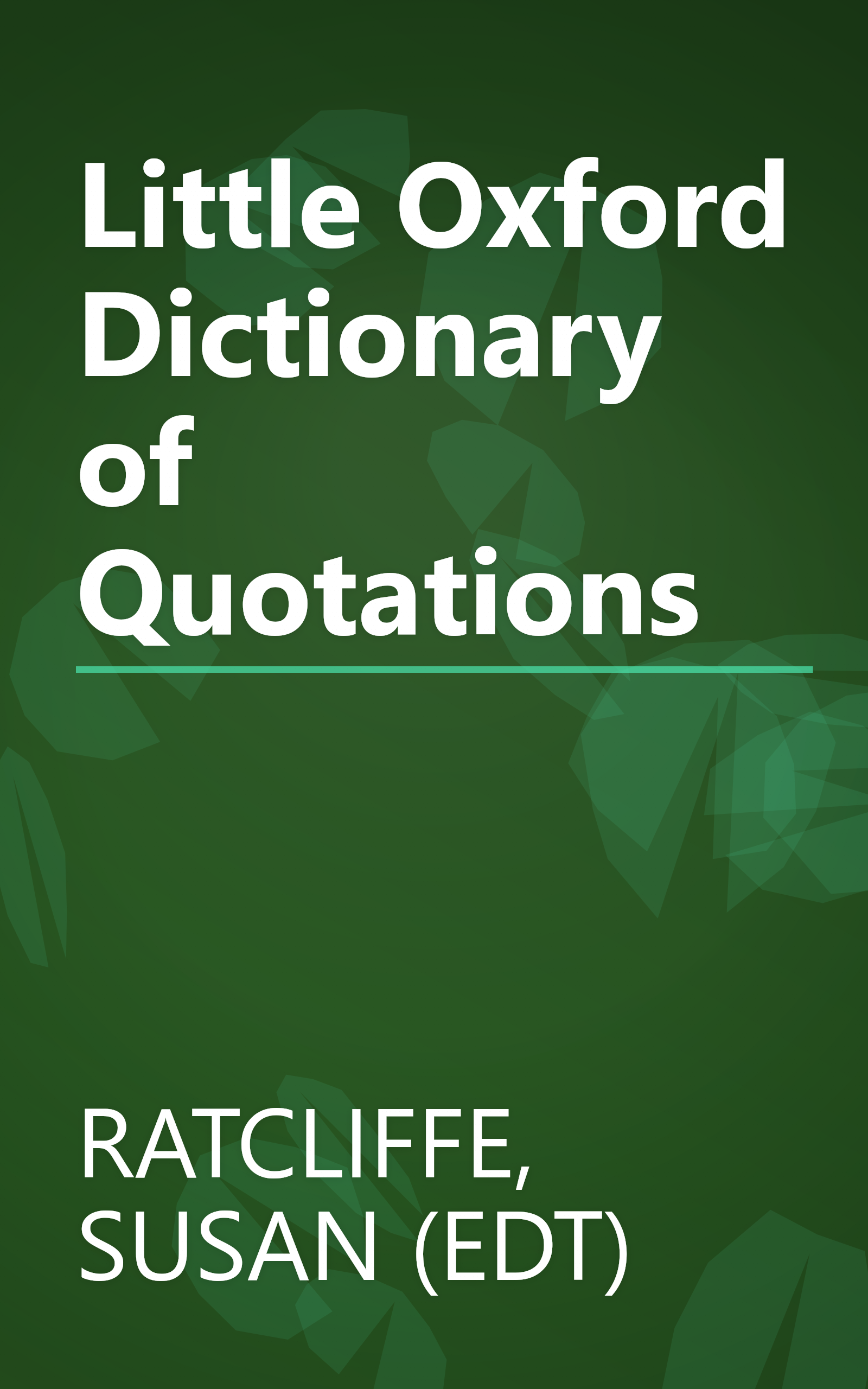Little Oxford Dictionary of Quotations book cover