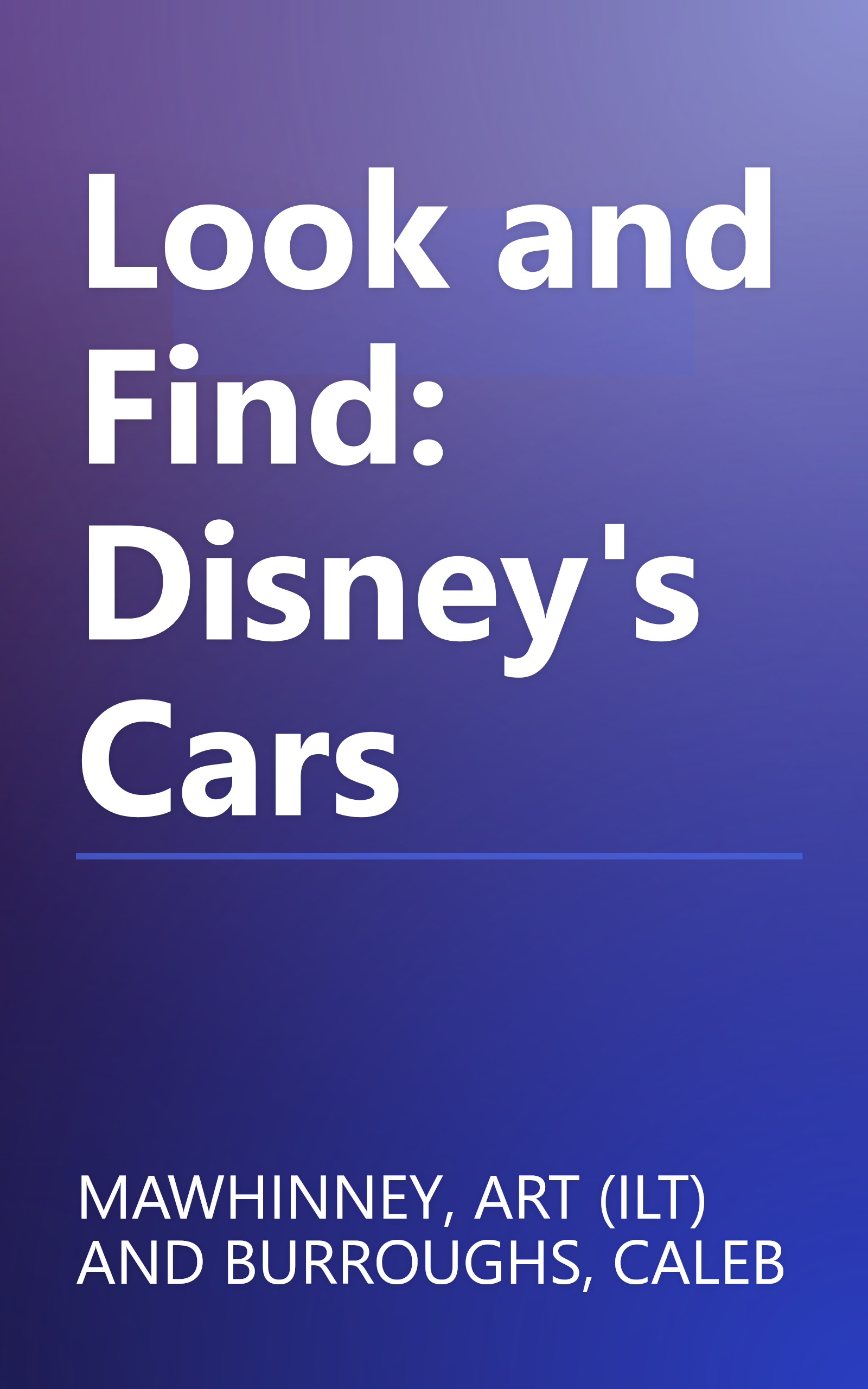 Look and Find: Disney's Cars book cover