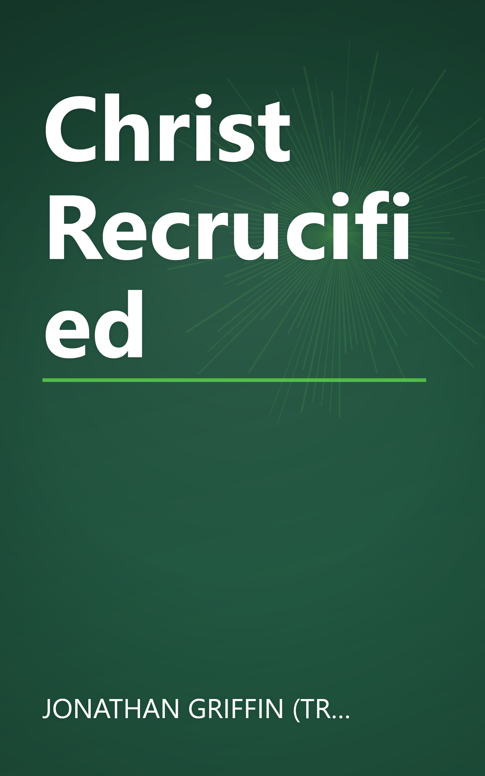 Christ Recrucified book cover