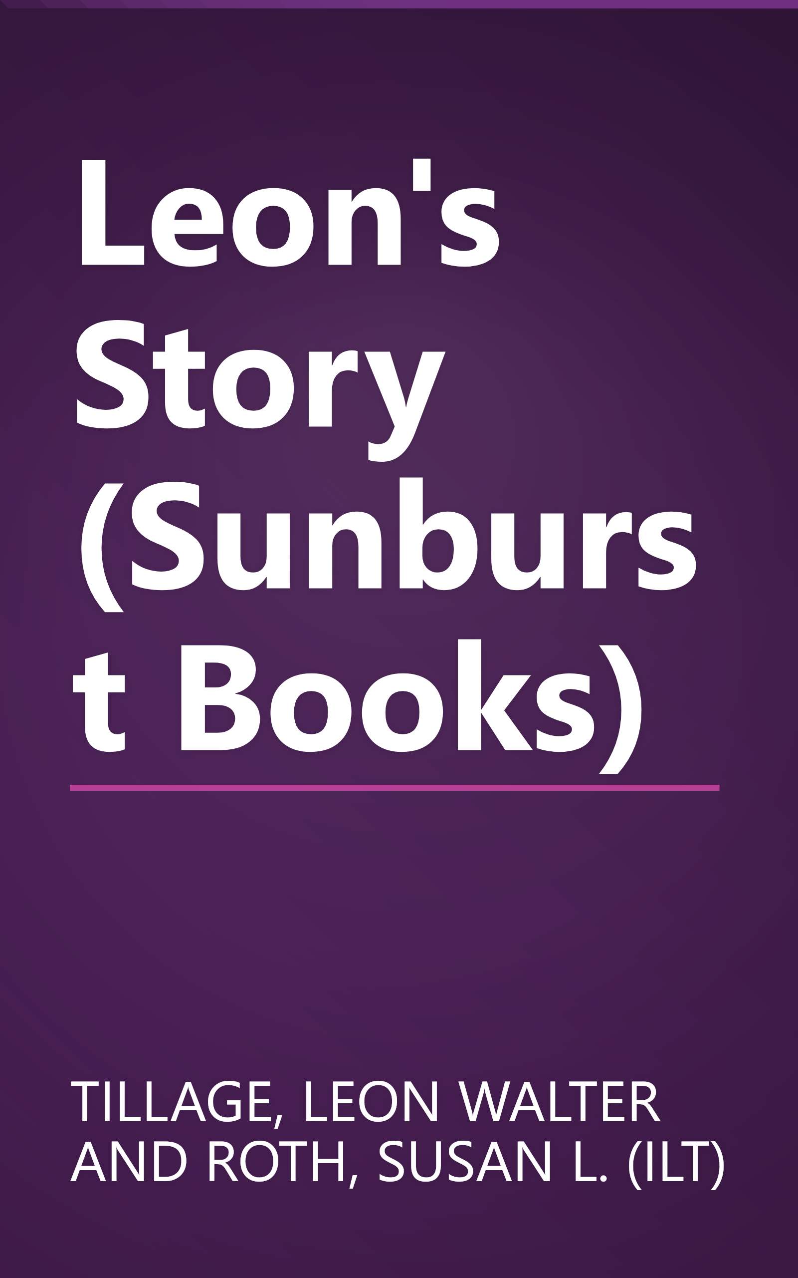 Leon's Story (Sunburst Books) book cover