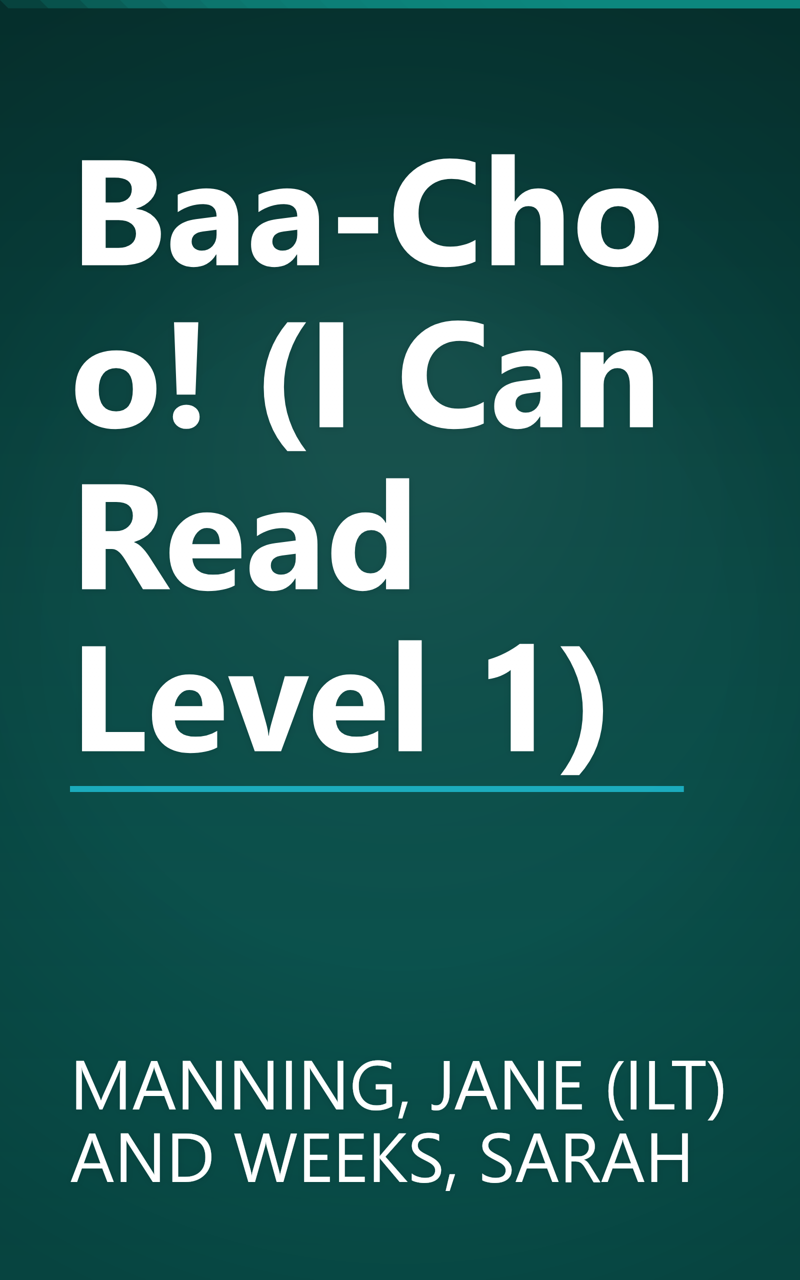 Baa-Choo! (I Can Read Level 1) book cover