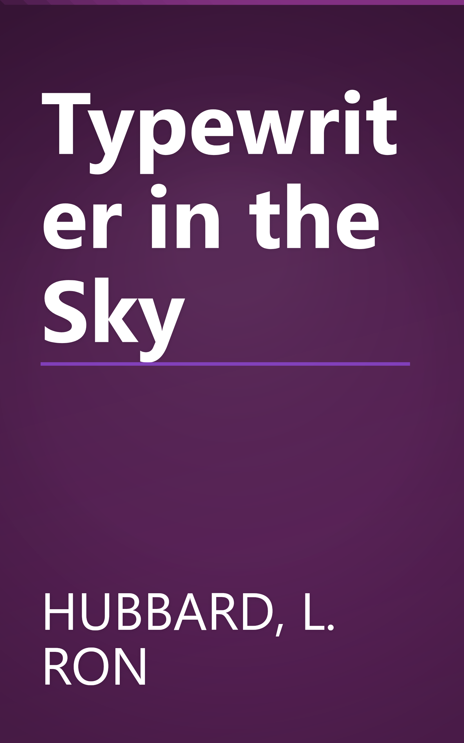 Typewriter in the Sky book cover