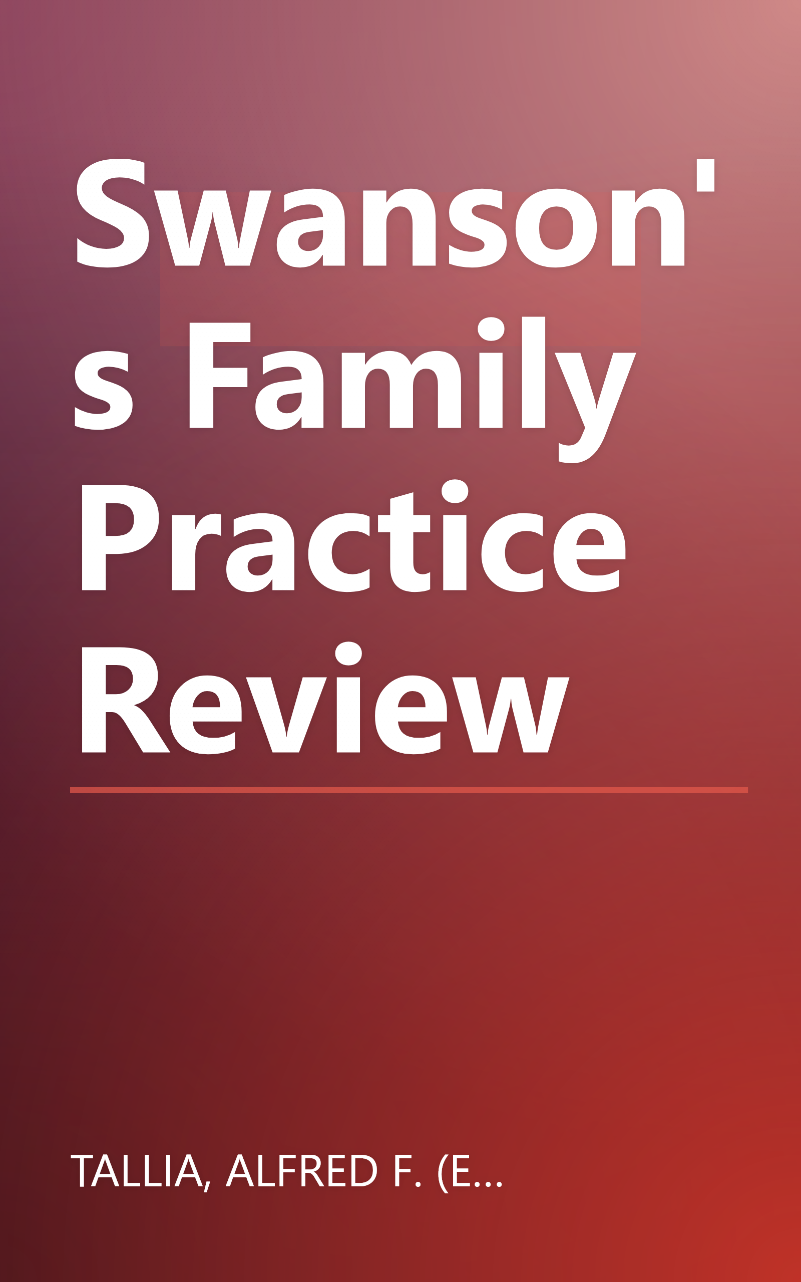 Swanson's Family Practice Review book cover