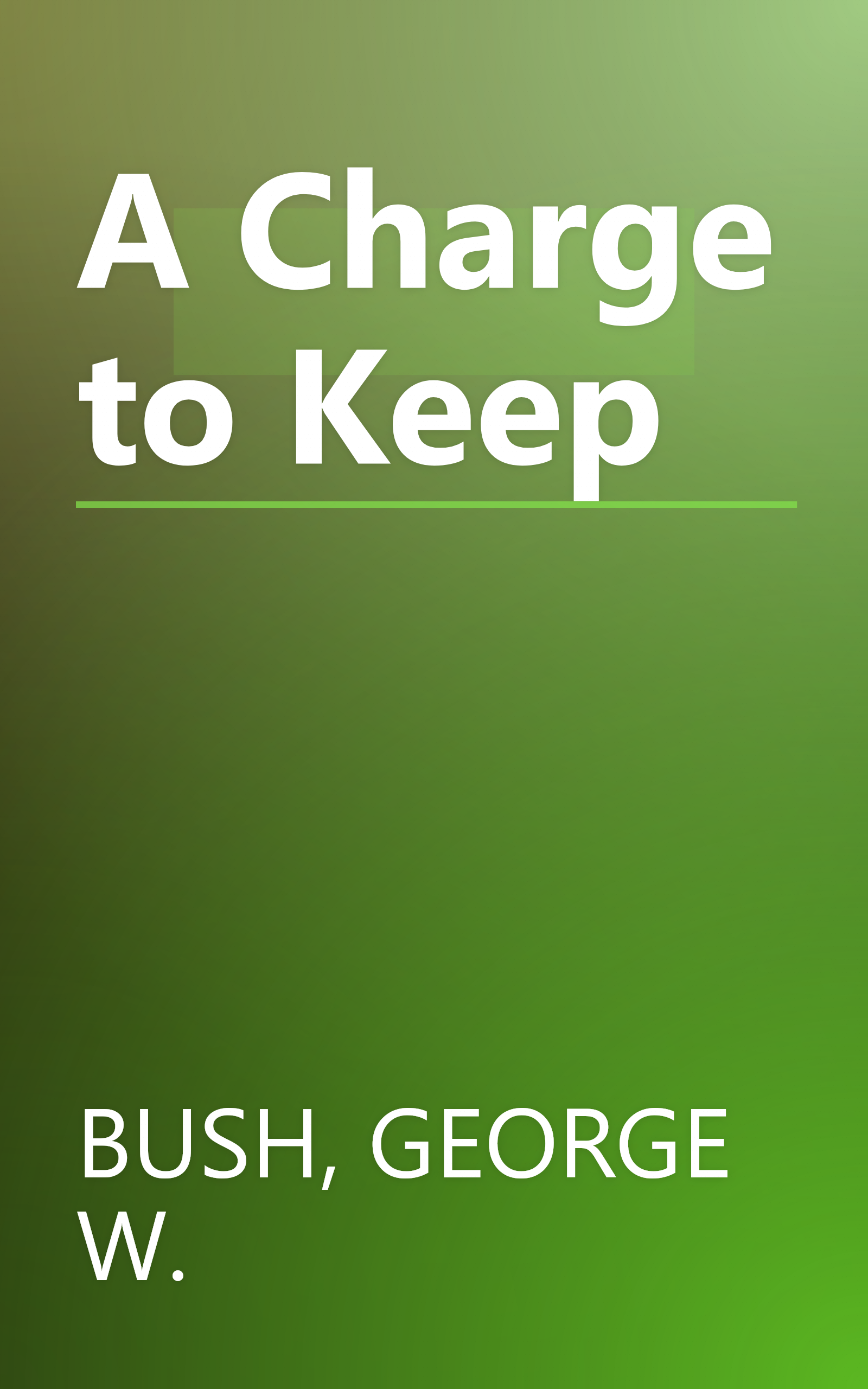 A Charge to Keep book cover