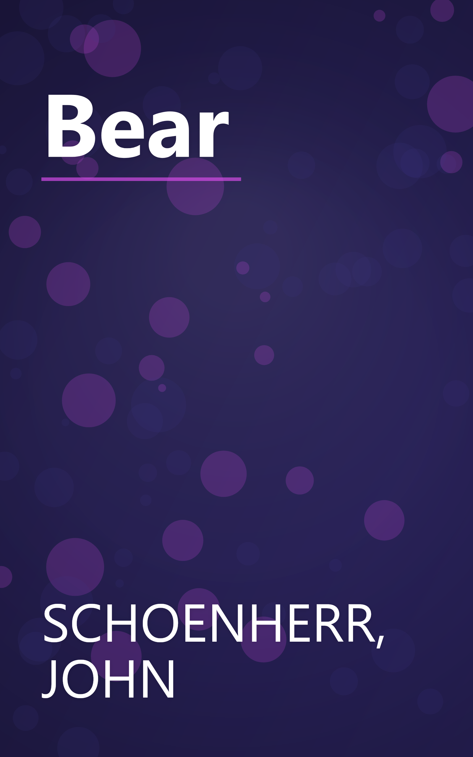 Bear book cover