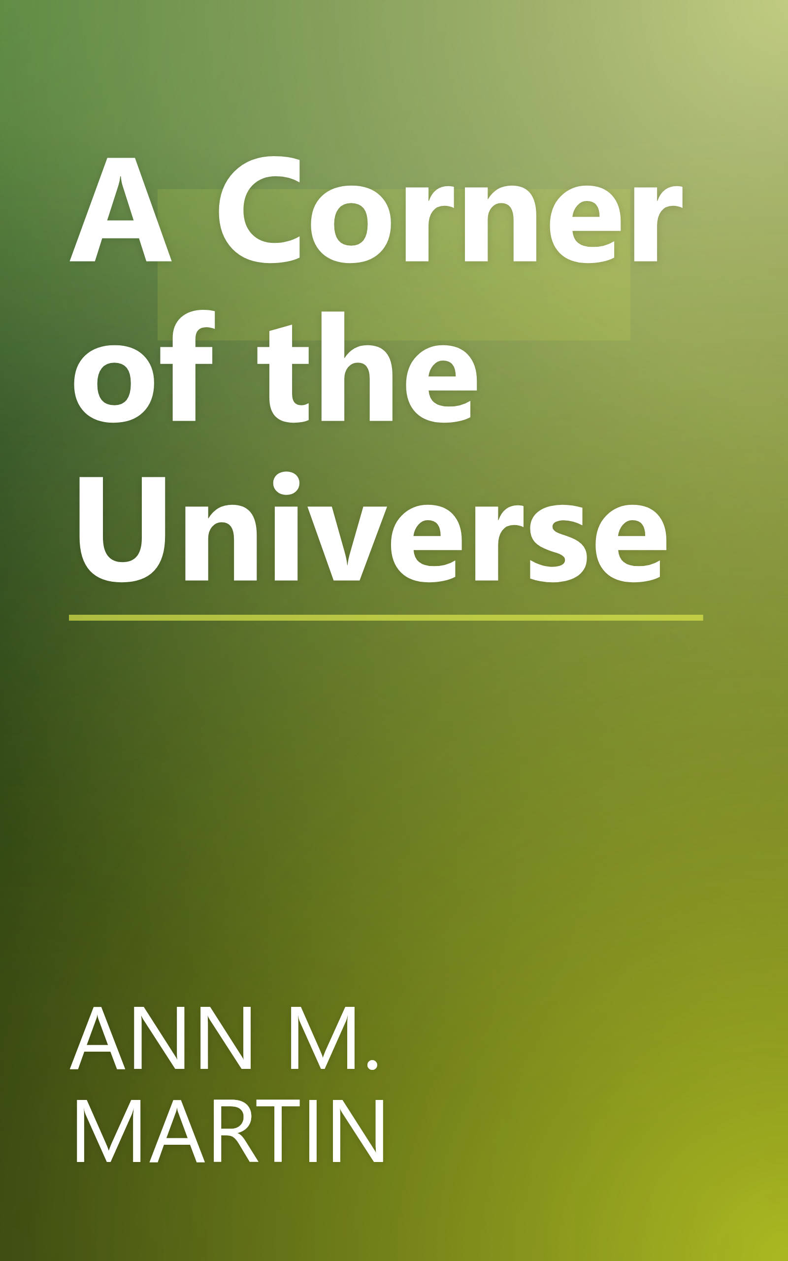 A Corner of the Universe book cover