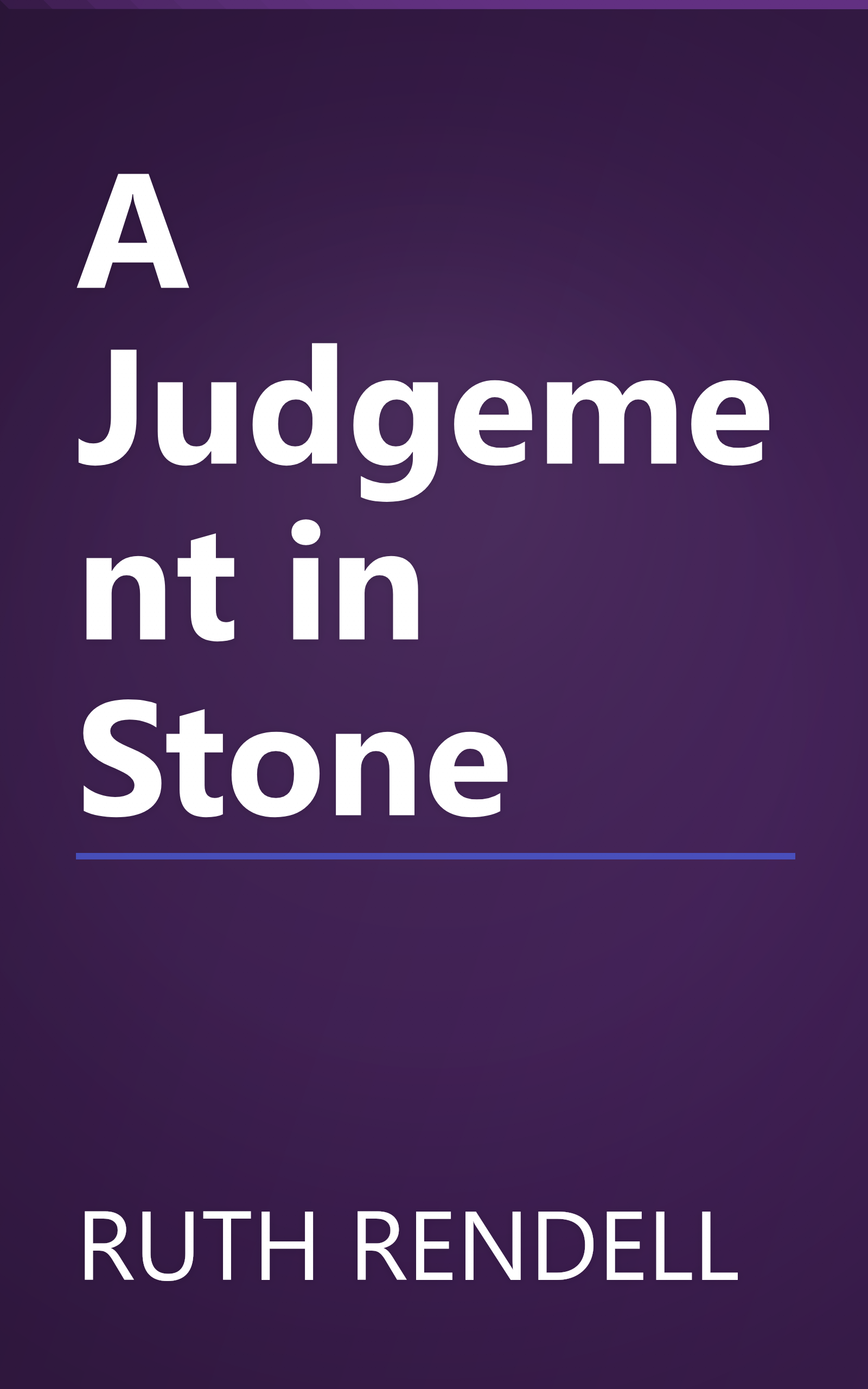 A Judgement in Stone book cover