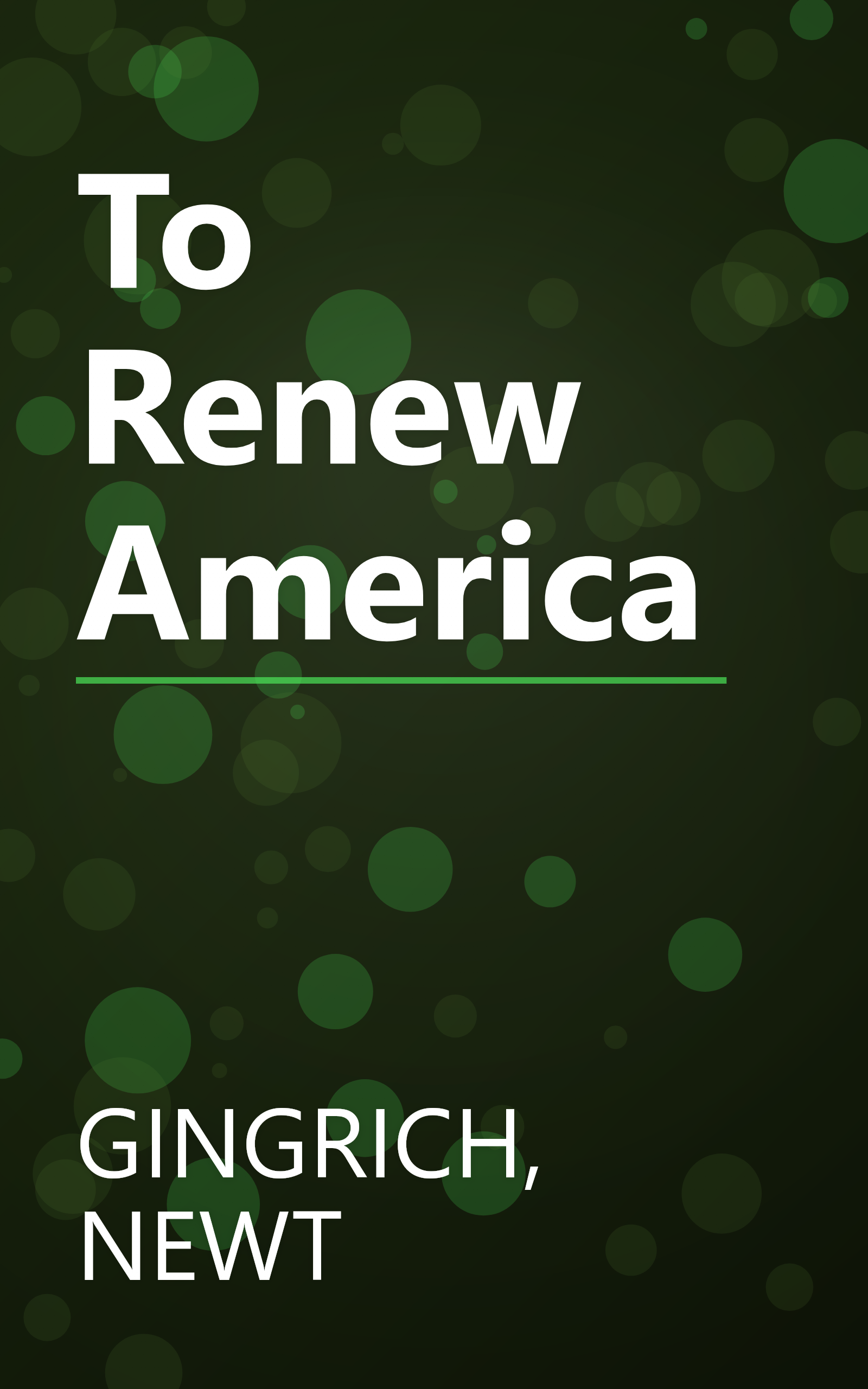 To Renew America book cover