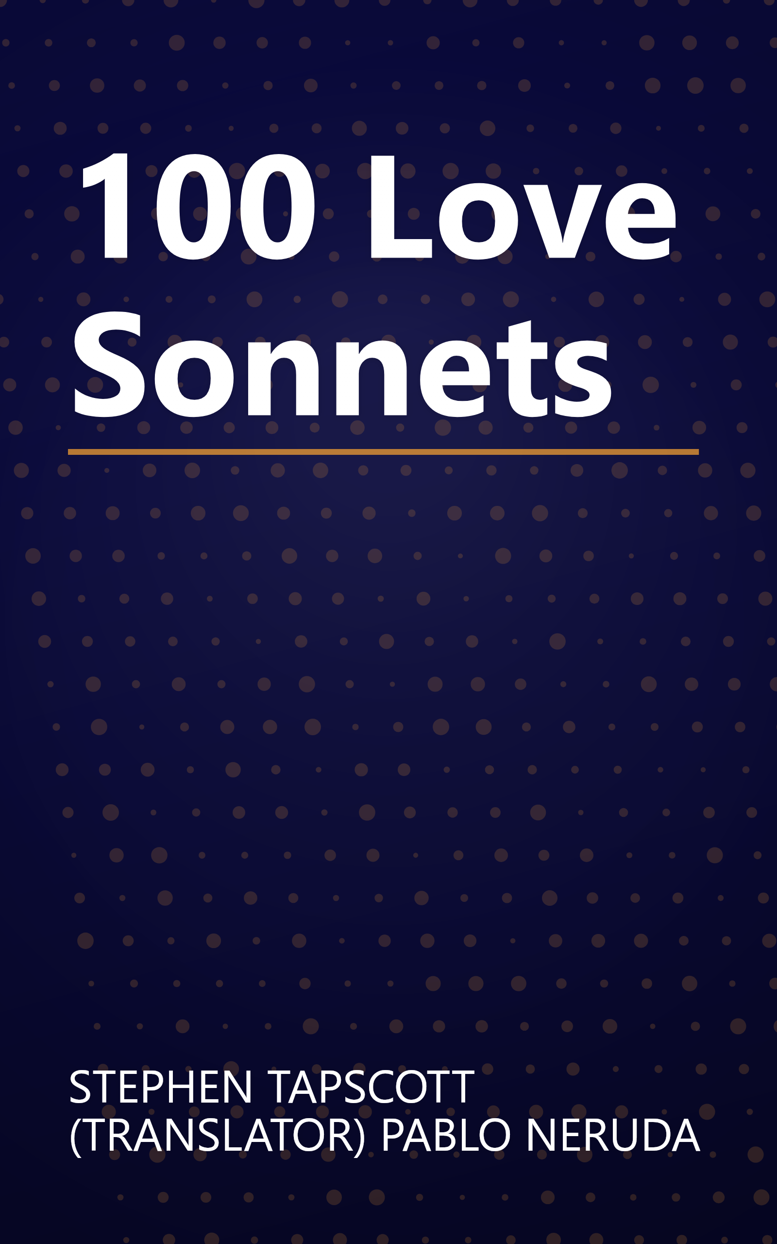100 Love Sonnets book cover