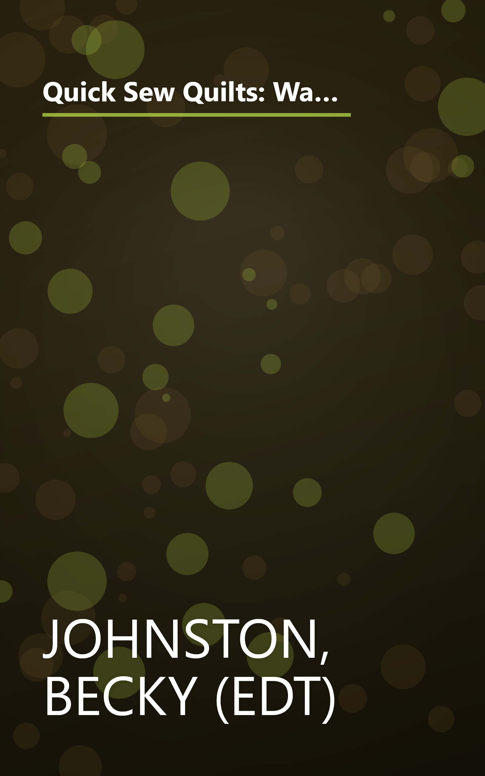 Quick Sew Quilts: Wallhangings And Coordinating Projects From America's Top Designers (Best-Loved Designers Collection) book cover