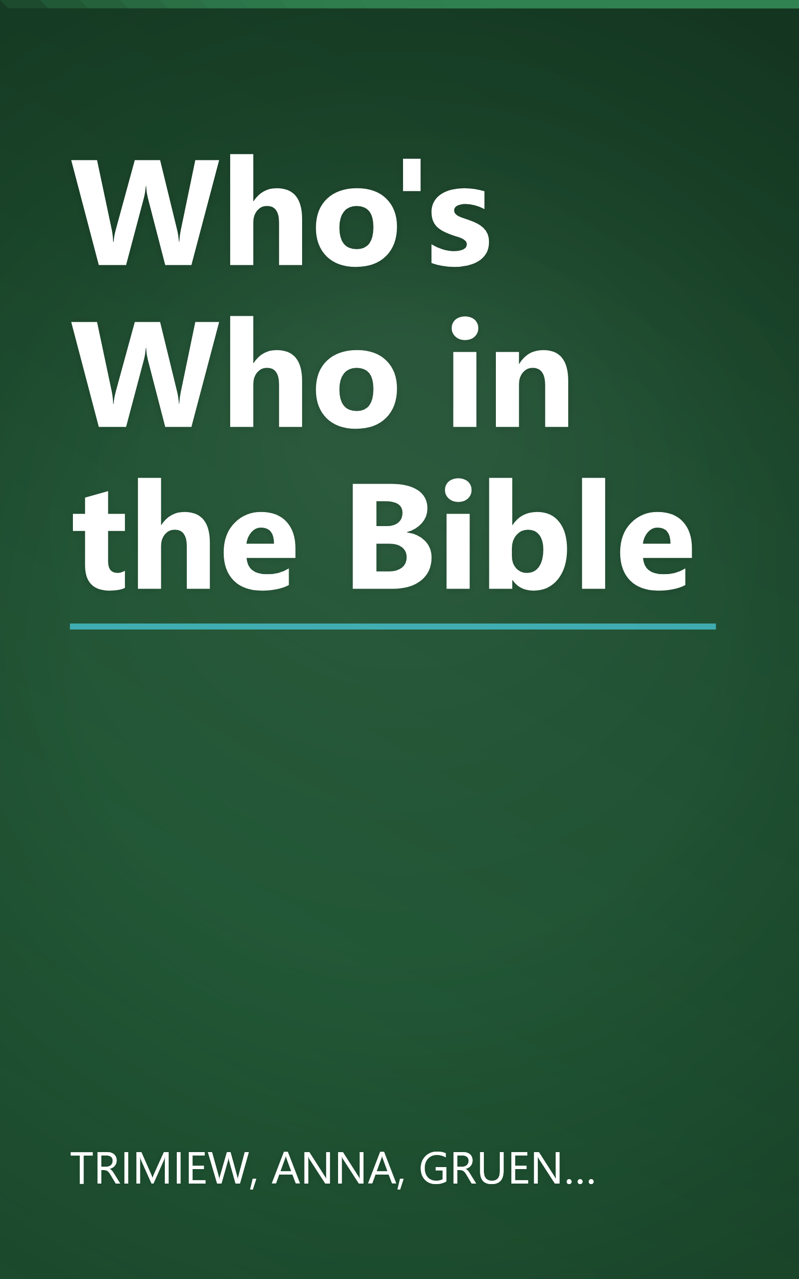 Who's Who in the Bible book cover