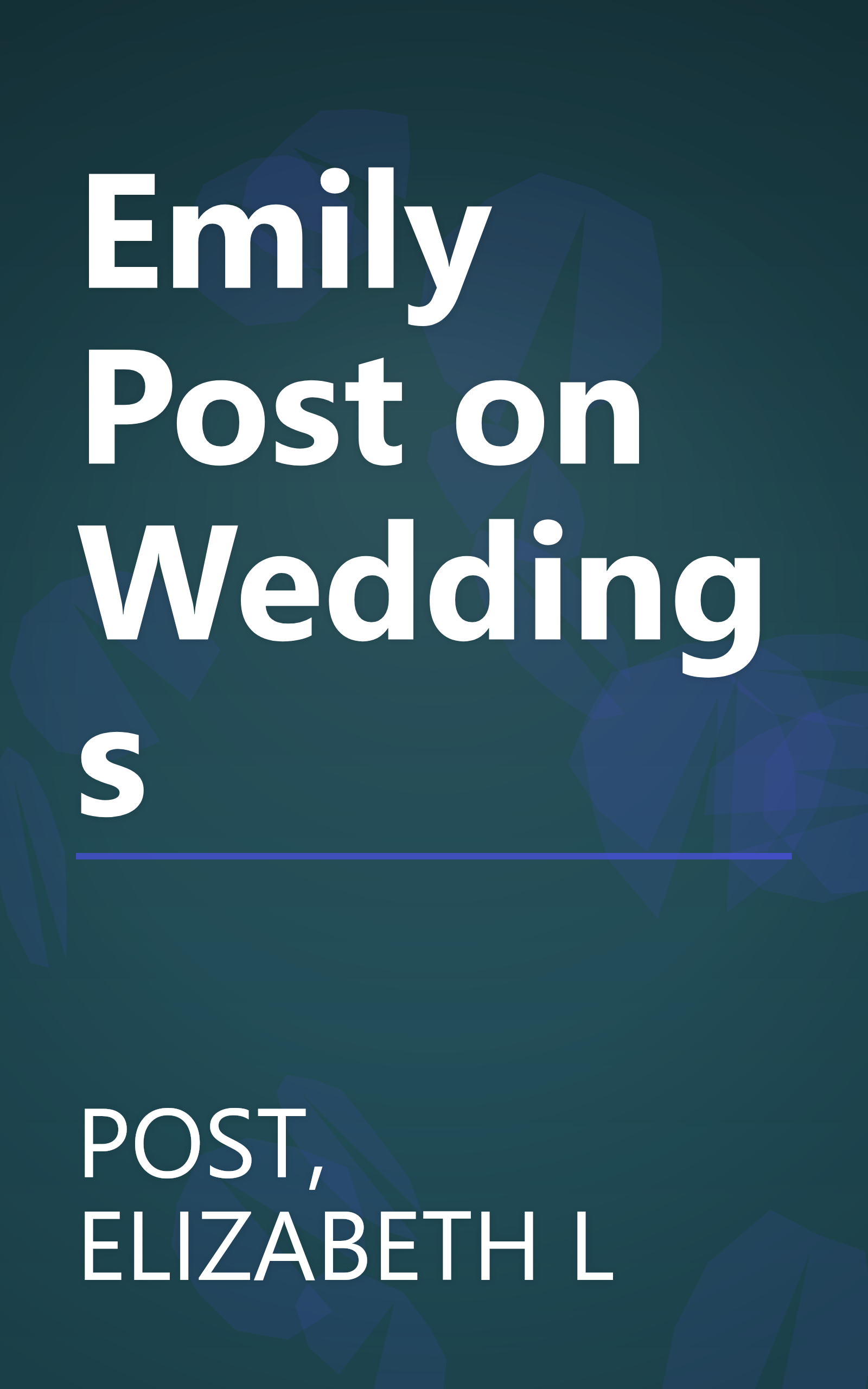 Emily Post on Weddings book cover