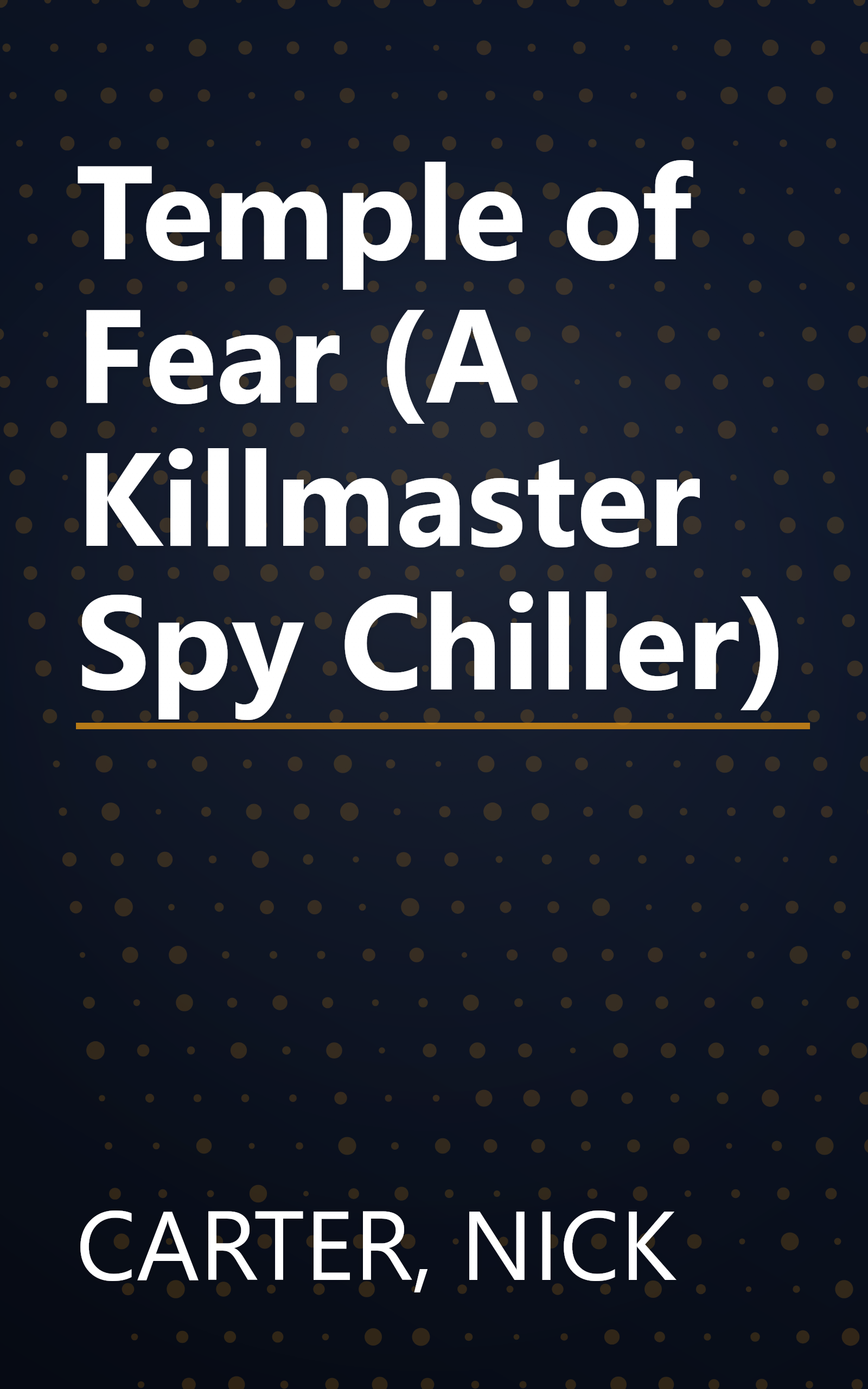 Temple of Fear (A Killmaster Spy Chiller) book cover